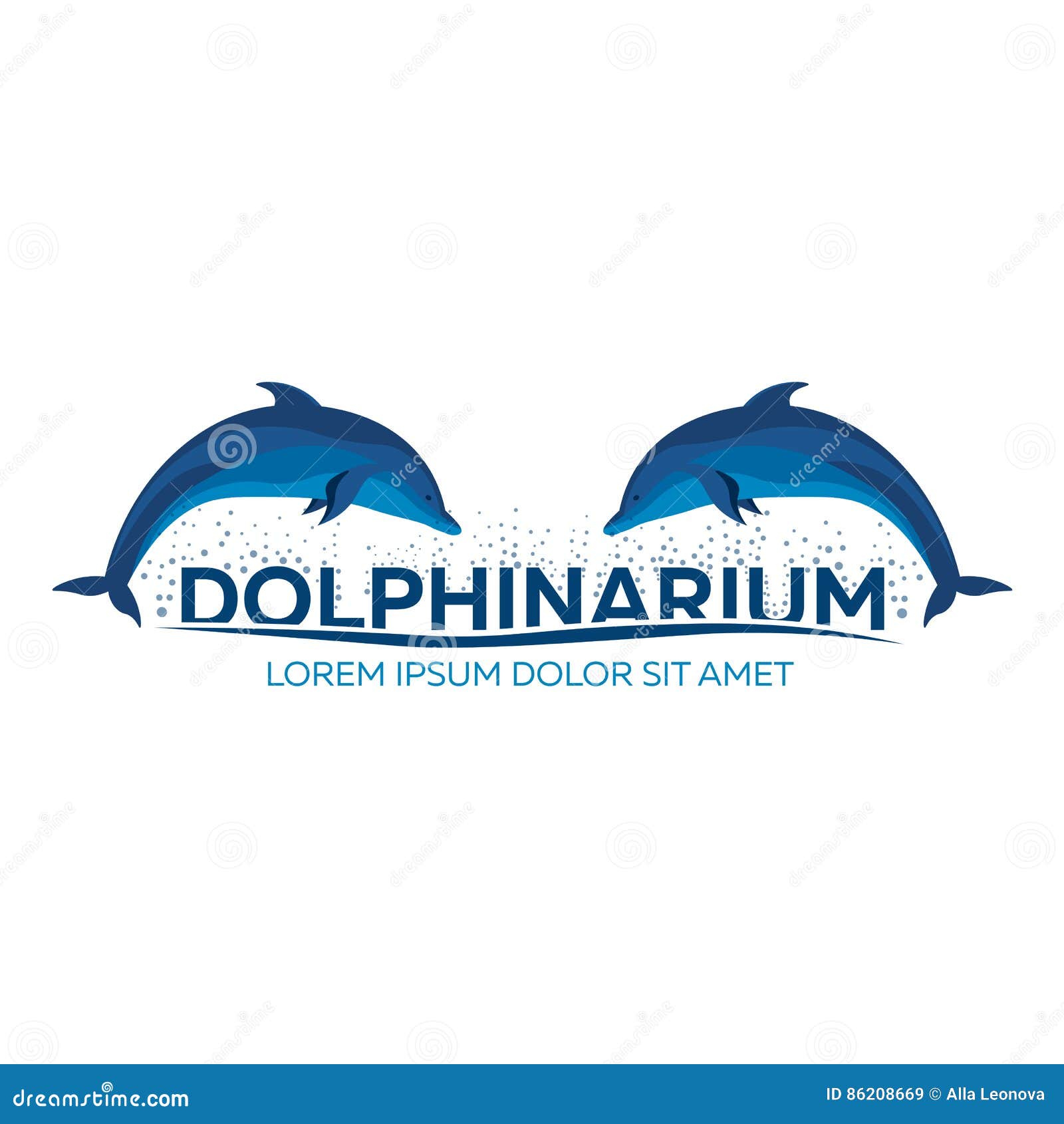 Dolphinarium. Dolphin Show. Banner. Ticket. Vector Flat Illustration ...