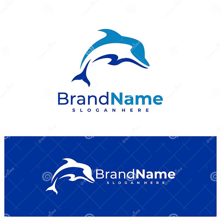 Dolphins Logo Vector Illustration. Dolphins Logo Design Concept ...