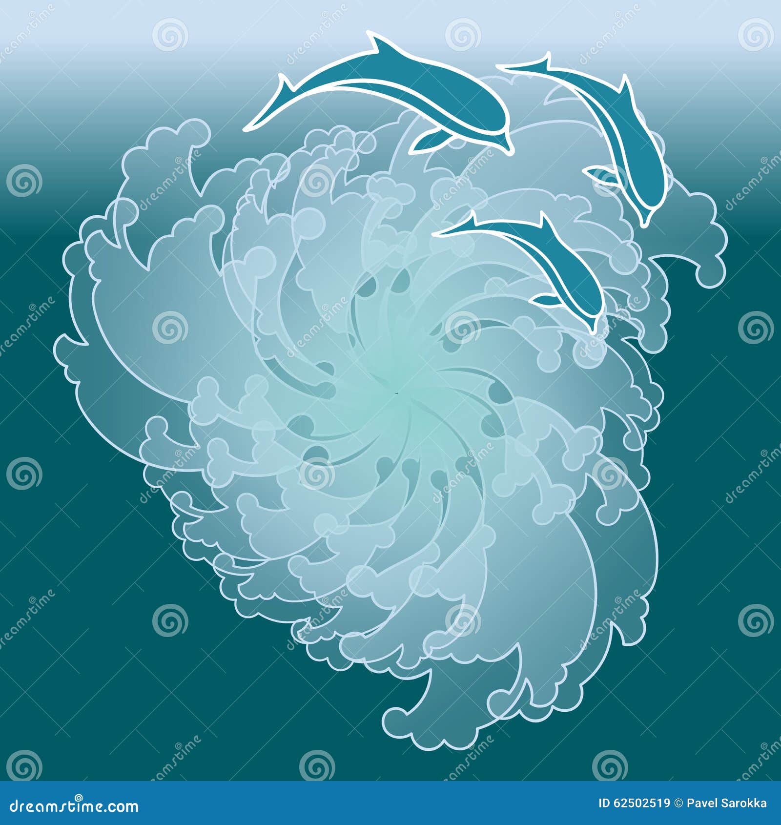 Ocean Pelagic Fish. Vector Black Silhouette Image. | CartoonDealer.com ...