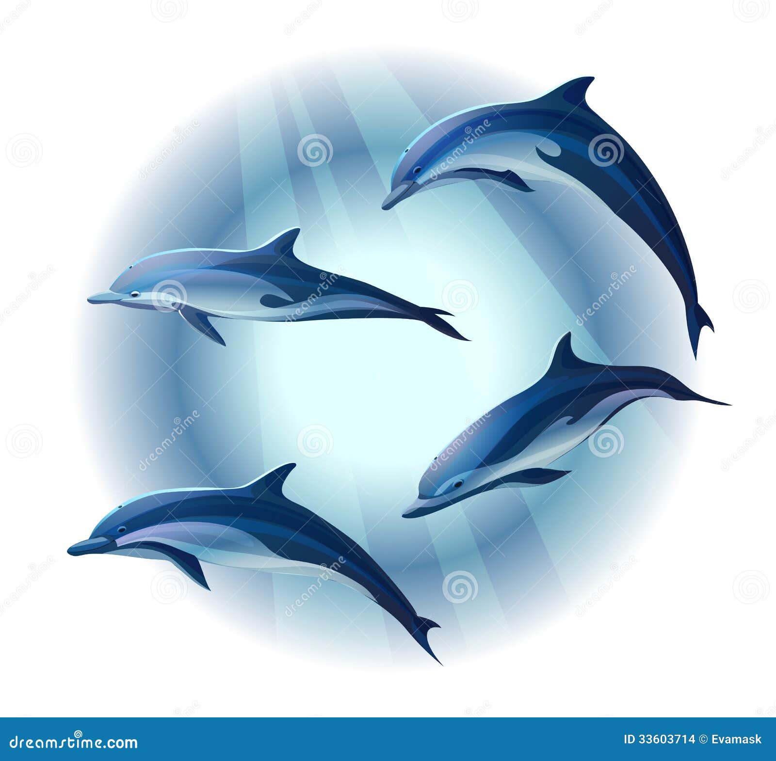 Dolphins stock vector. Illustration of cute, dolphin - 33603714