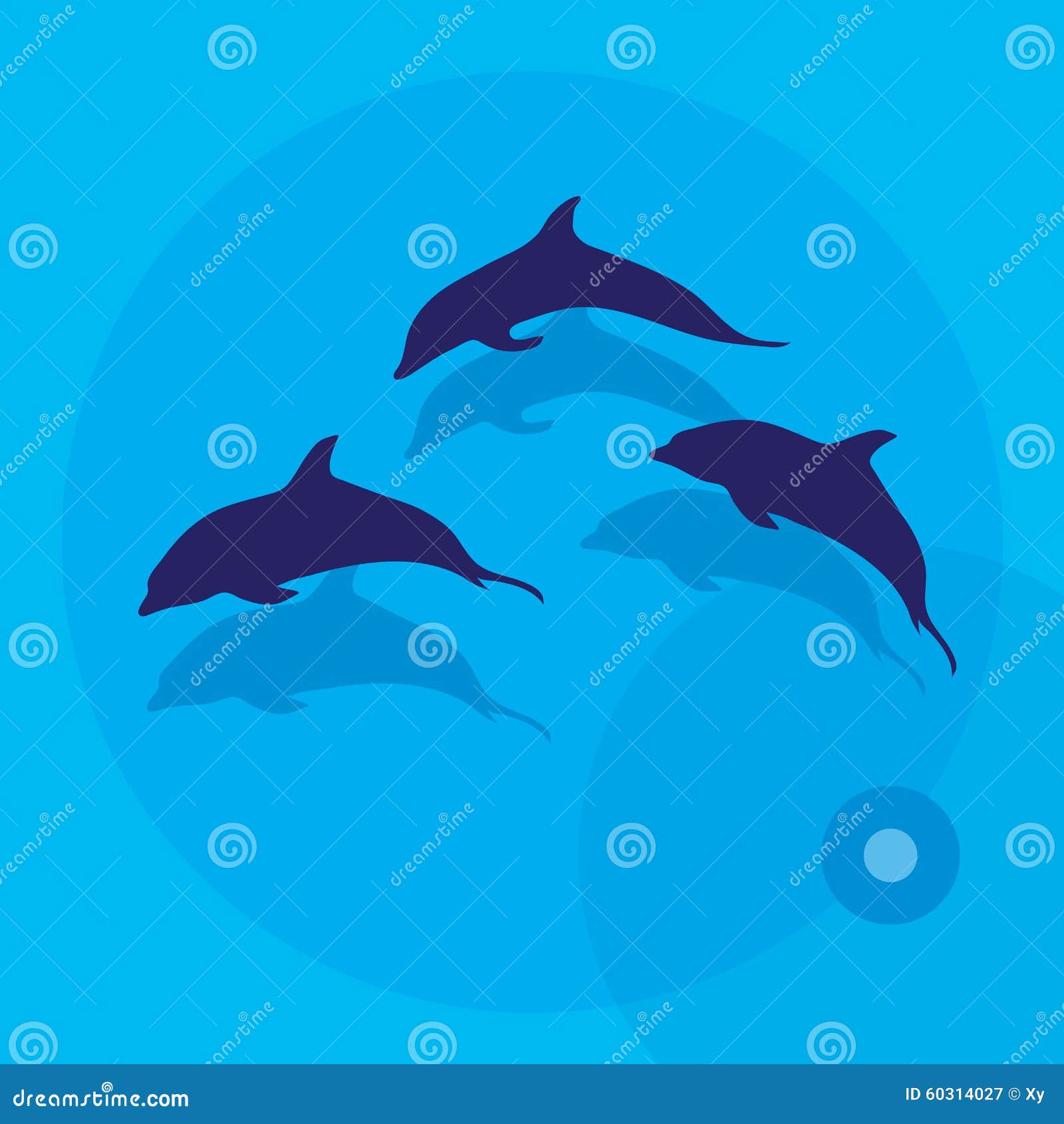 Dolphins. Vector Illustration. Stock Vector - Illustration of ...