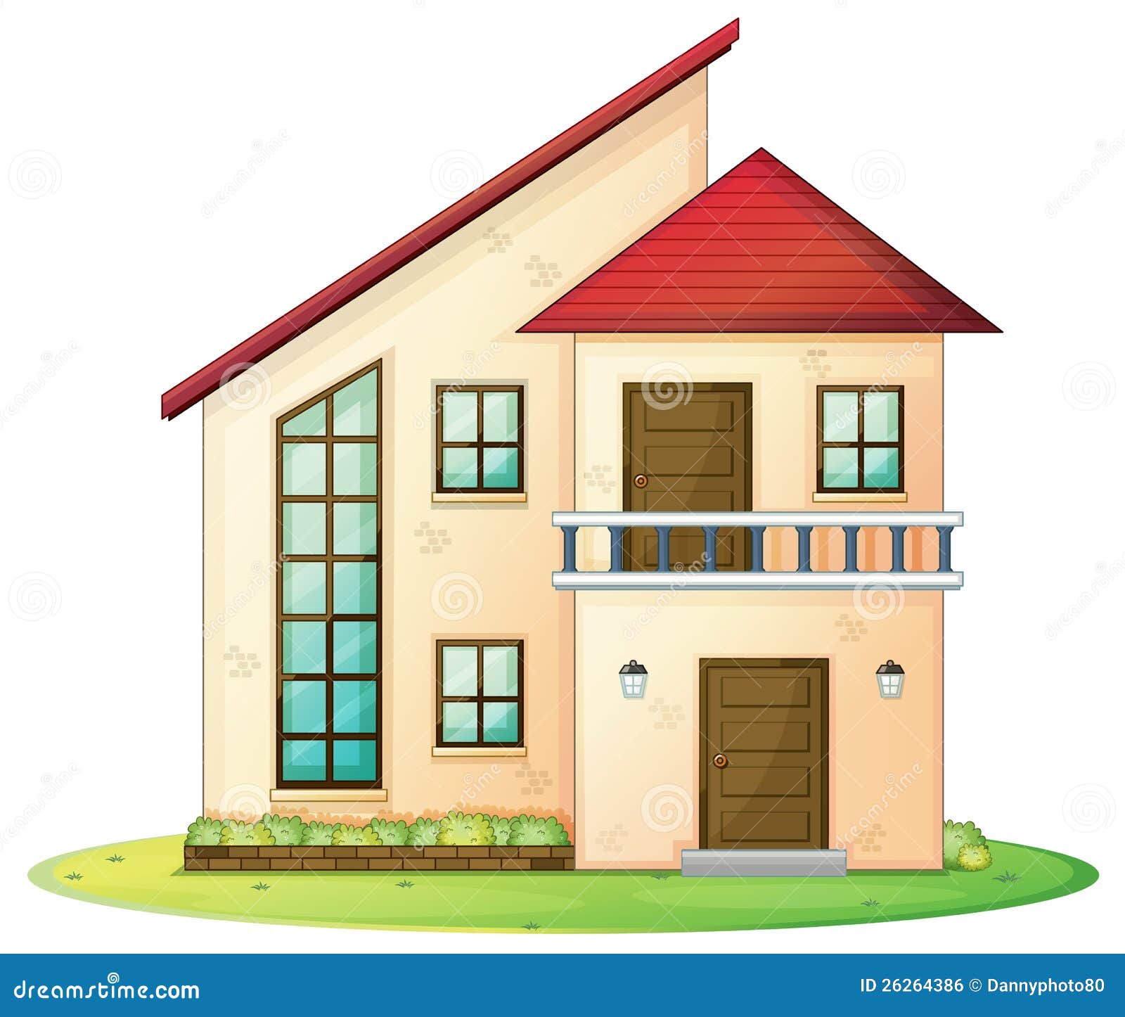 Dom ilustracja wektor. Ilustracja złożonej z cement, budowa - 26264386