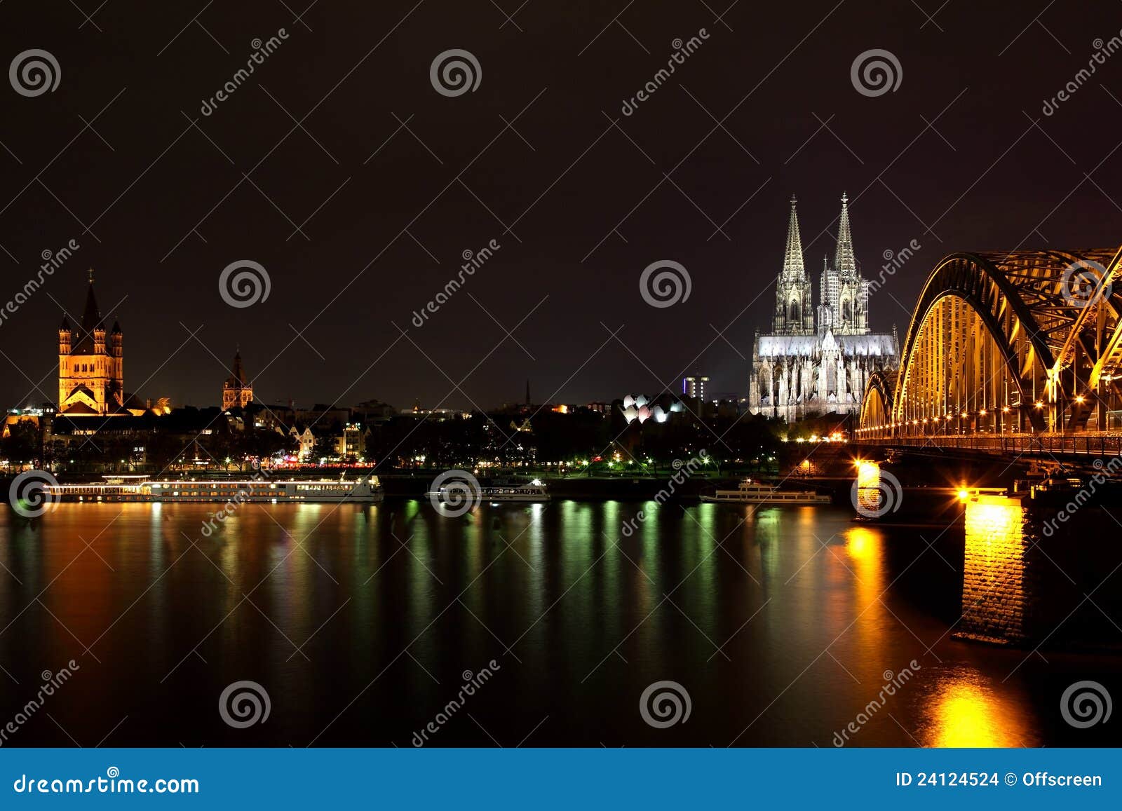 DOM in Cologne, night stock photo. Image of cologne, medieval - 24124524