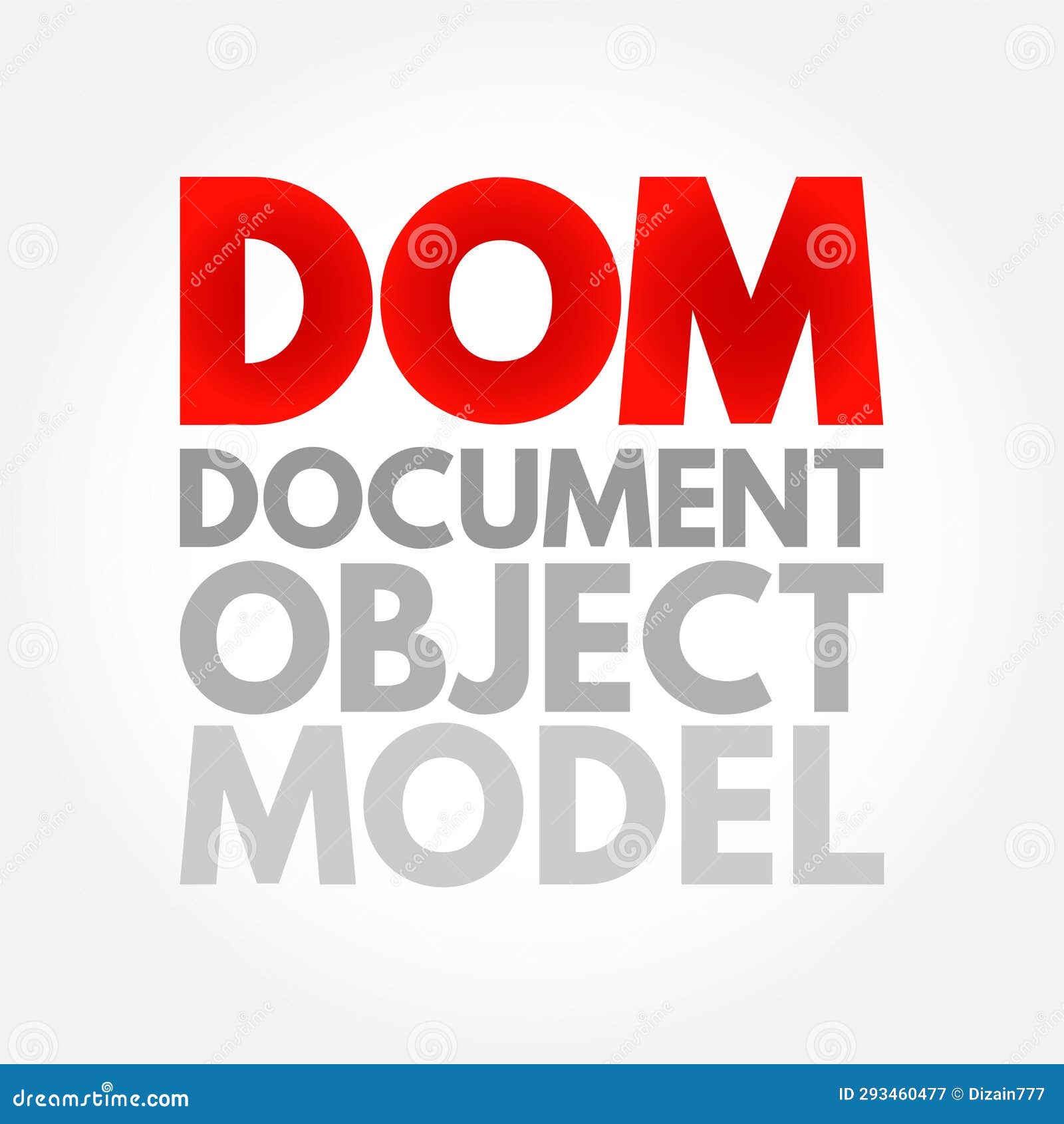 DOM - Document Object Model Acronym, Technology Concept Background ...