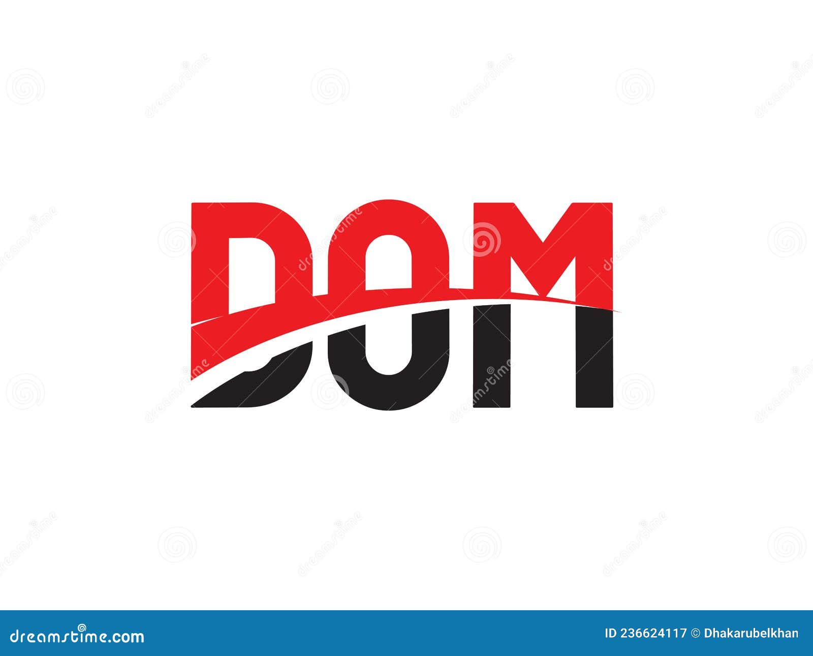 DOM Letter Initial Logo Design Vector Illustration Stock Vector ...