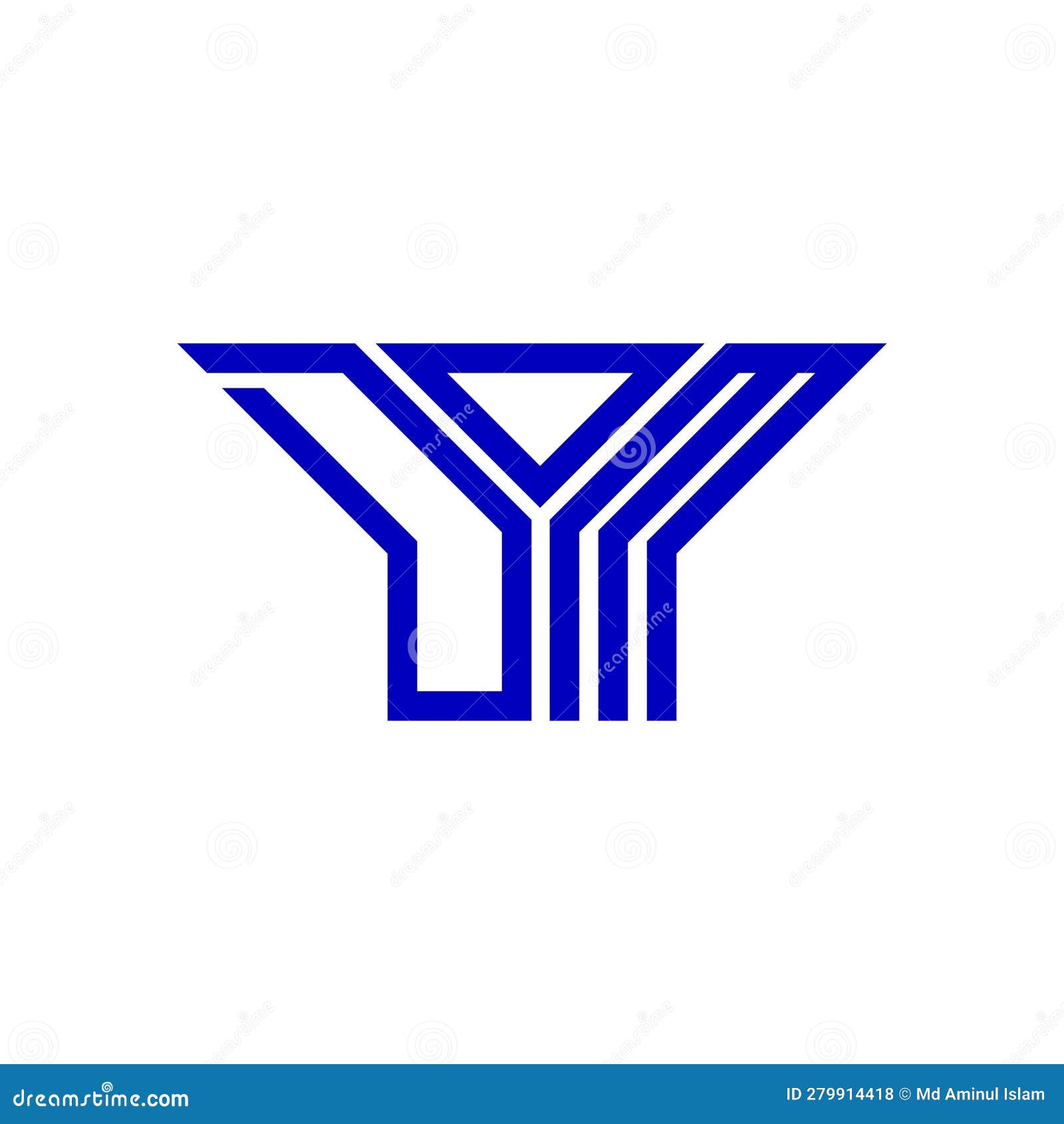 DOM Letter Logo Creative Design with Vector Graphic, DOM Stock ...