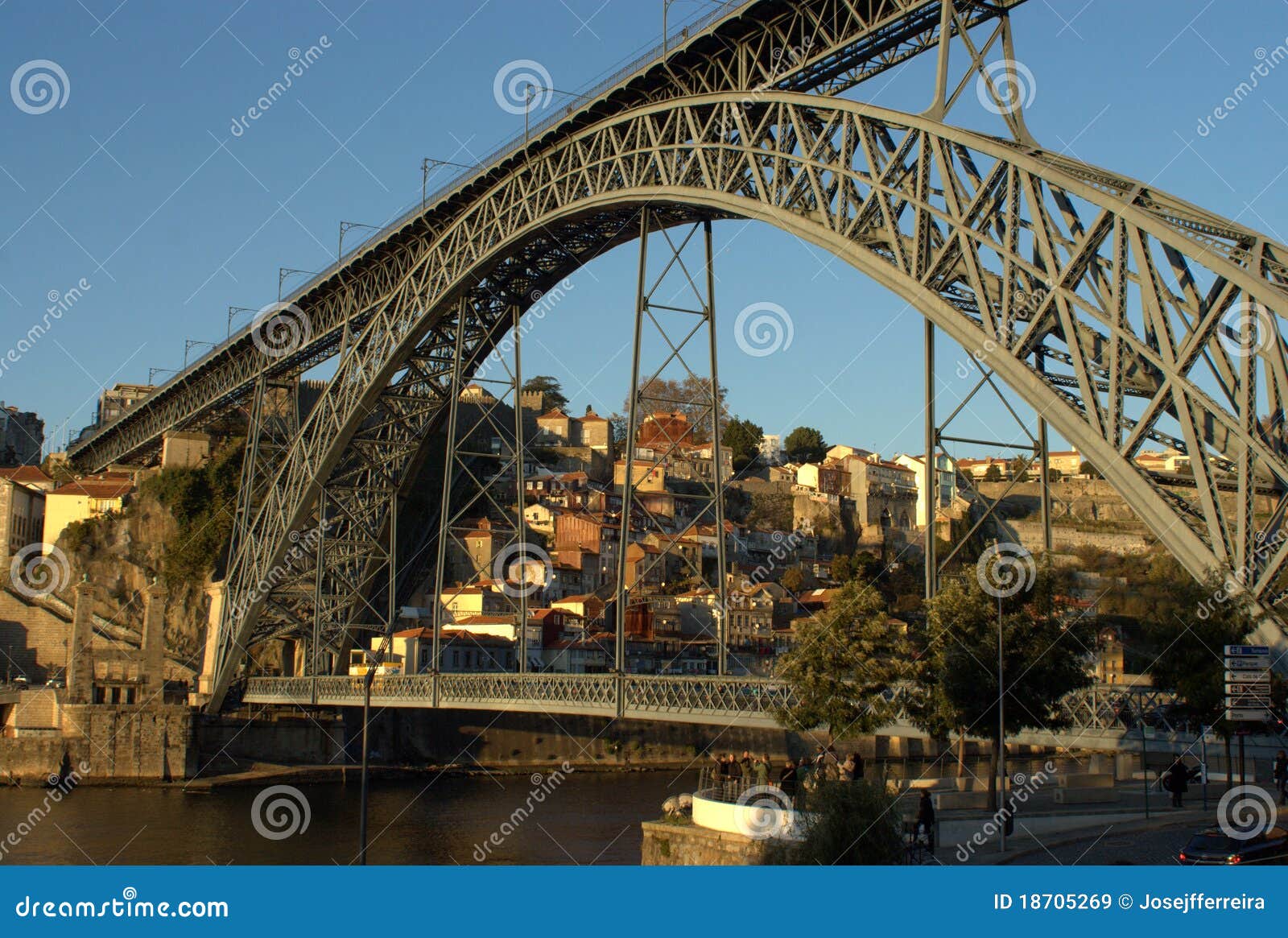 Dom Luis Bridge on Oporto stock image. Image of porto - 18705269