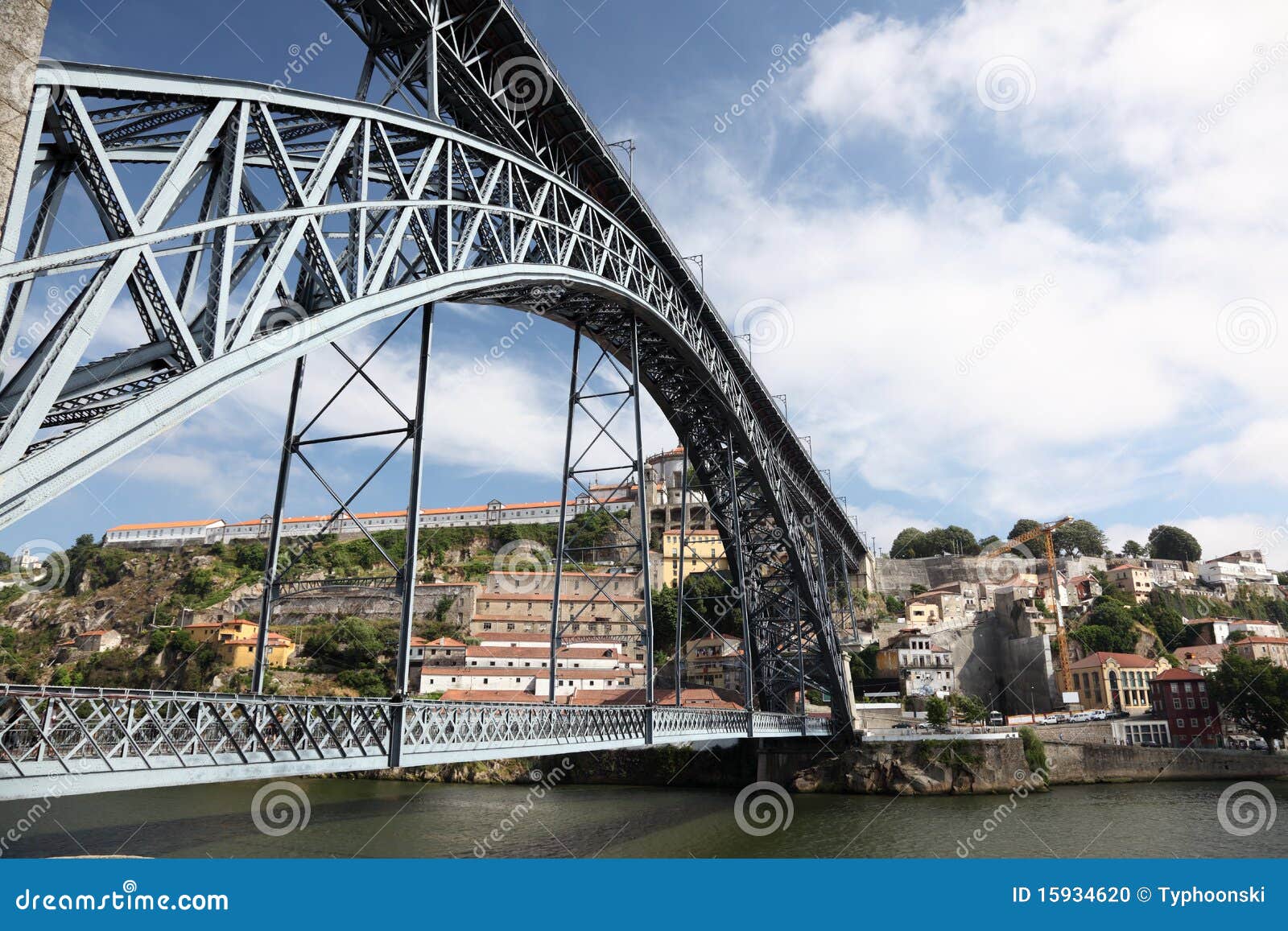 Dom Luis I Bridge in Porto stock photo. Image of architecture - 15934620