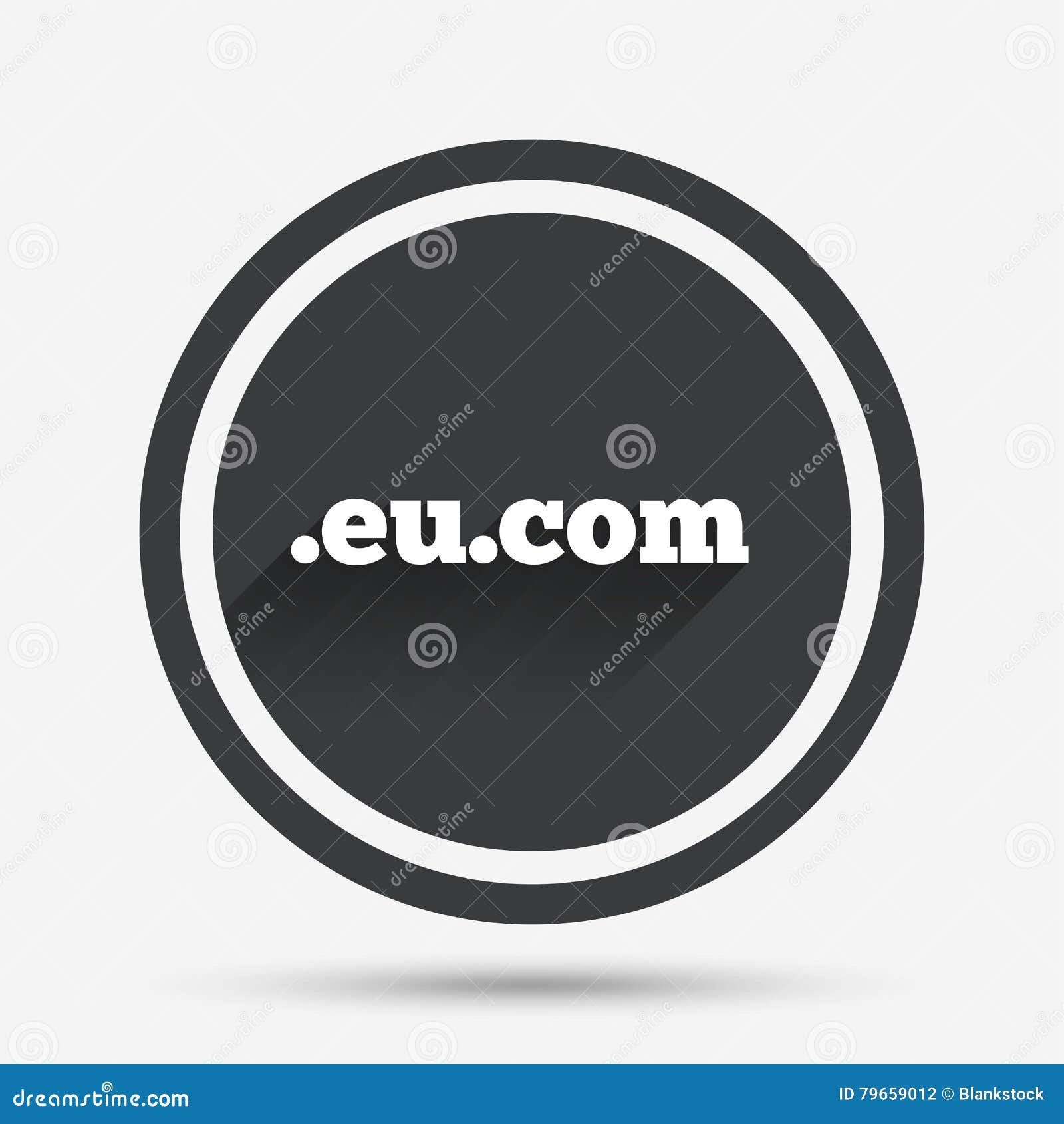 Domain EU.COM Sign Icon. Internet Subdomain. Stock Vector ...