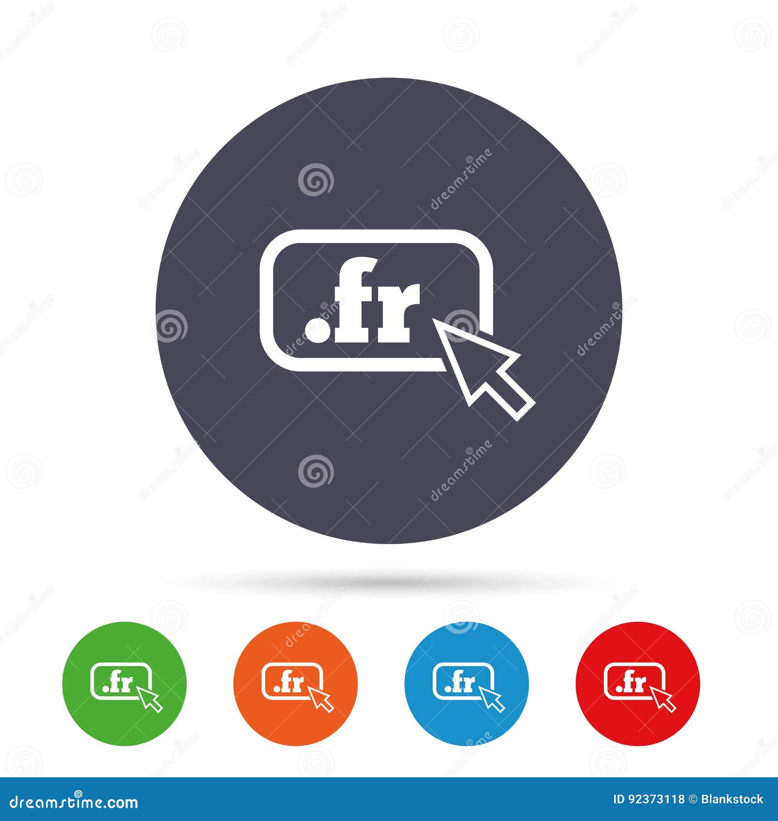Domain FR Sign Icon. Top-level Internet Domain. Stock Vector ...