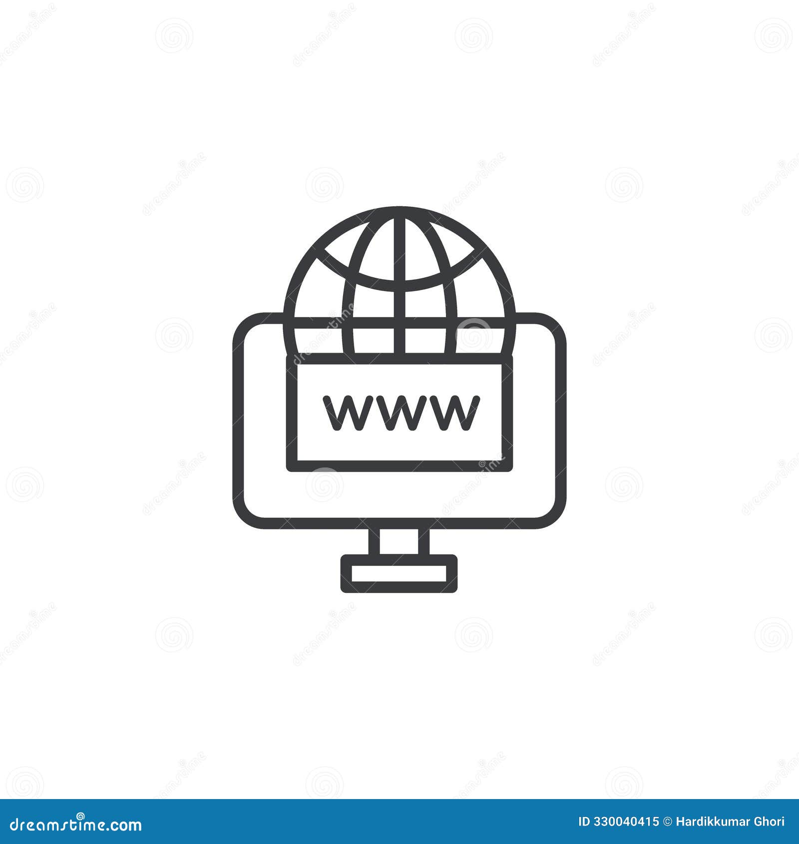 Domain Icon Vector Set on White Background Stock Vector - Illustration ...