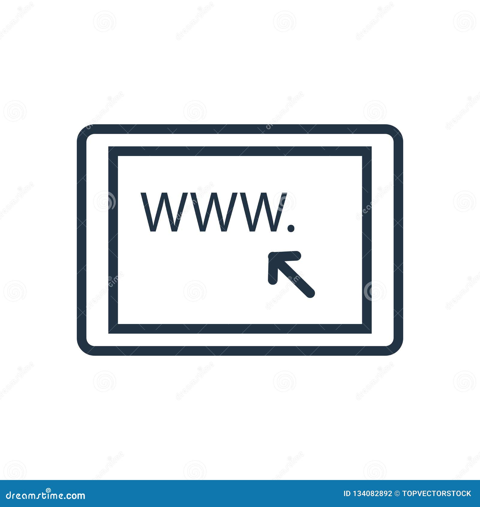 Domain Icon Vector Isolated on White Background, Domain Sign Stock ...