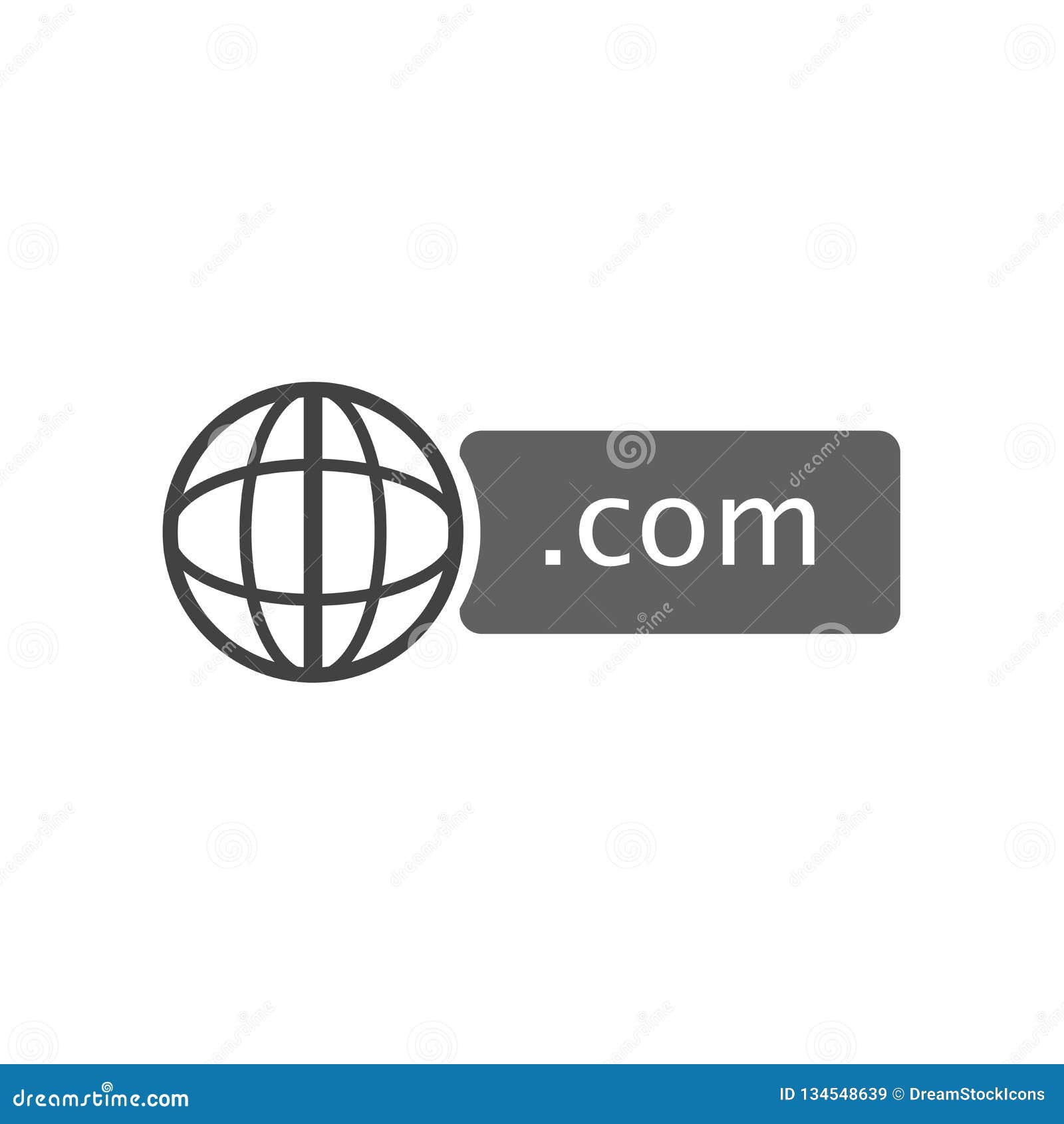 Domain Icon Vector Sign and Symbol Isolated on White Background, Domain ...