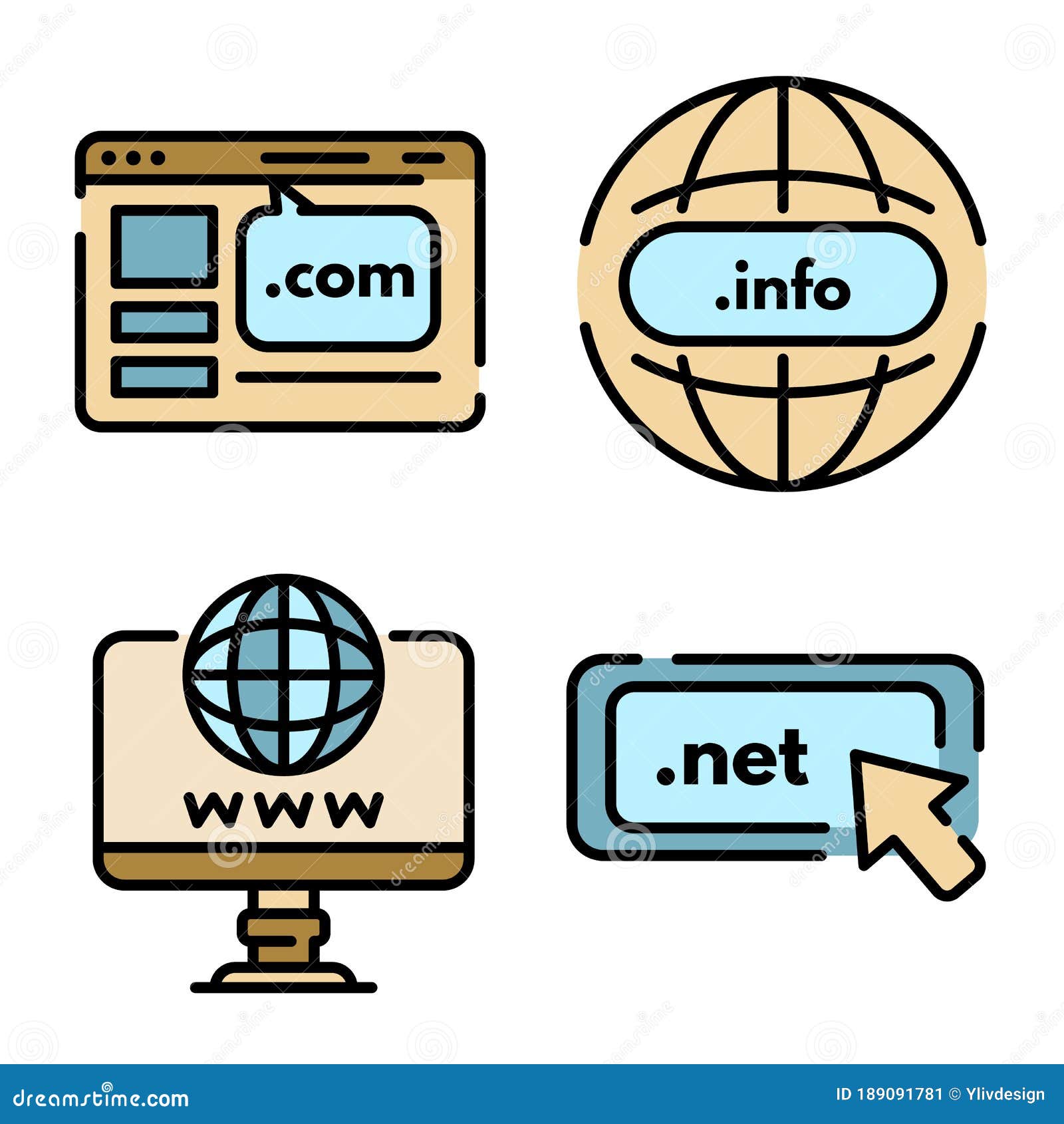 Domain Icons Stock Illustrations – 2,376 Domain Icons Stock ...