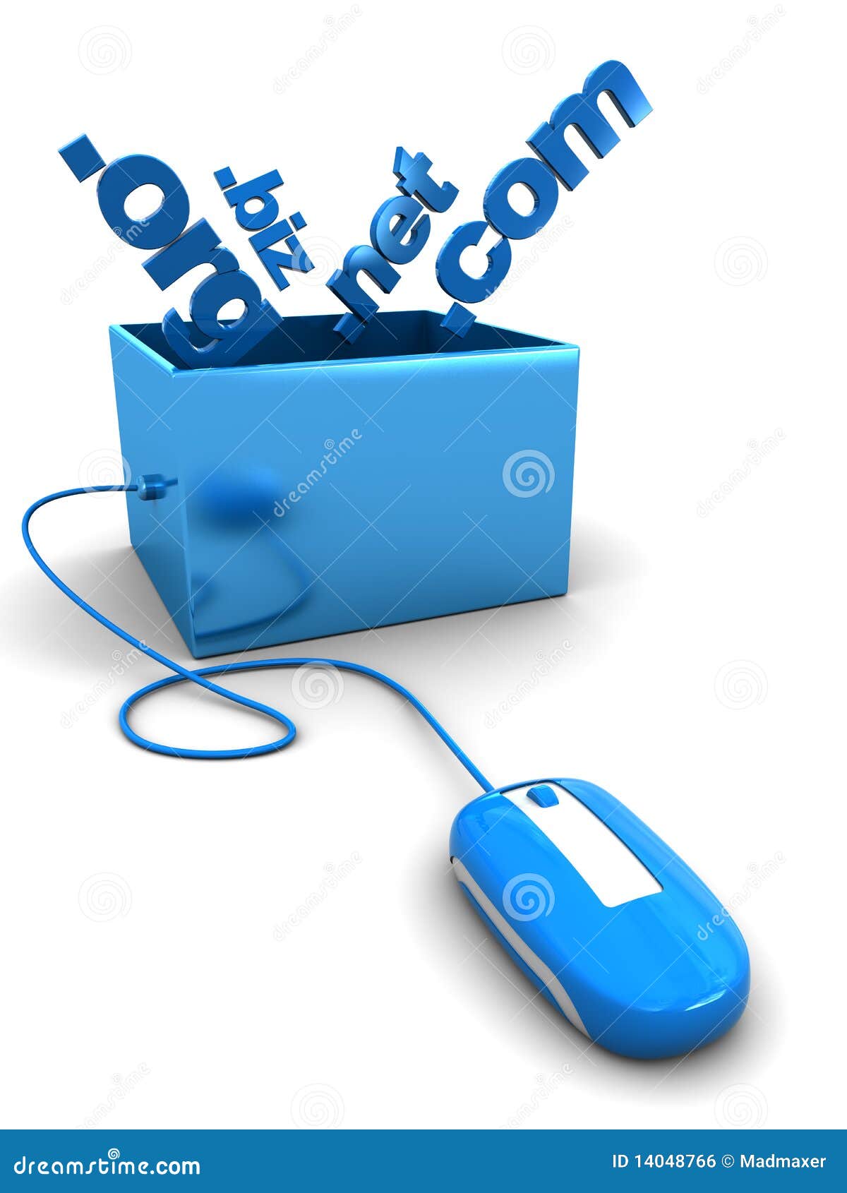 Domain names in box stock illustration. Illustration of computer - 14048766