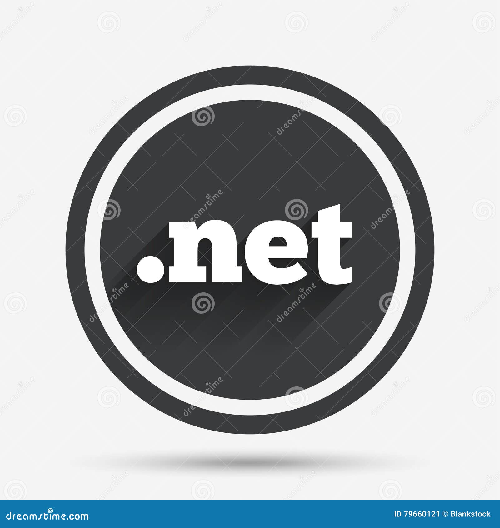 Domain NET Sign Icon. Top-level Internet Domain. Stock Vector ...