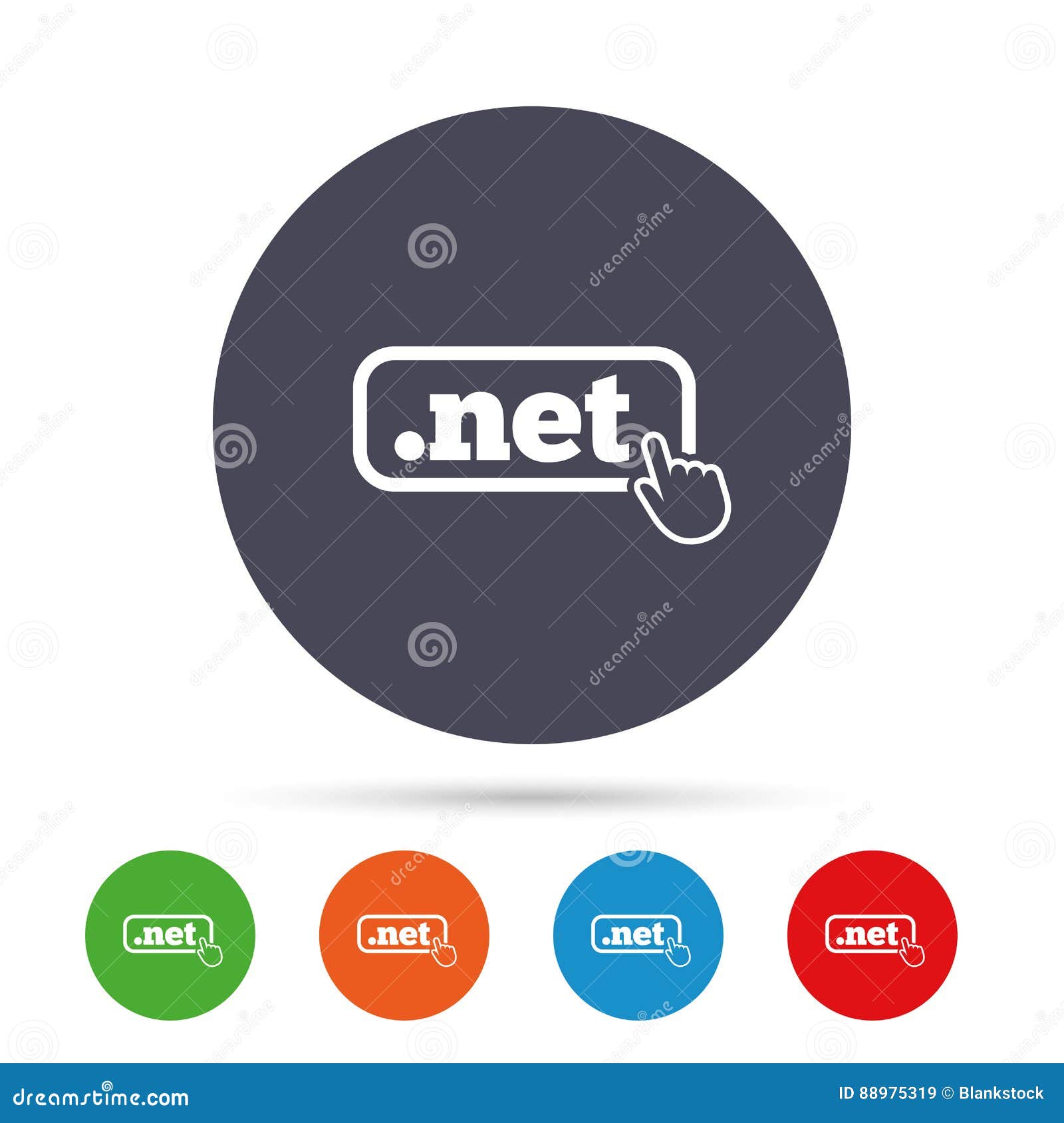 Domain NET Sign Icon. Top-level Internet Domain. Stock Vector ...