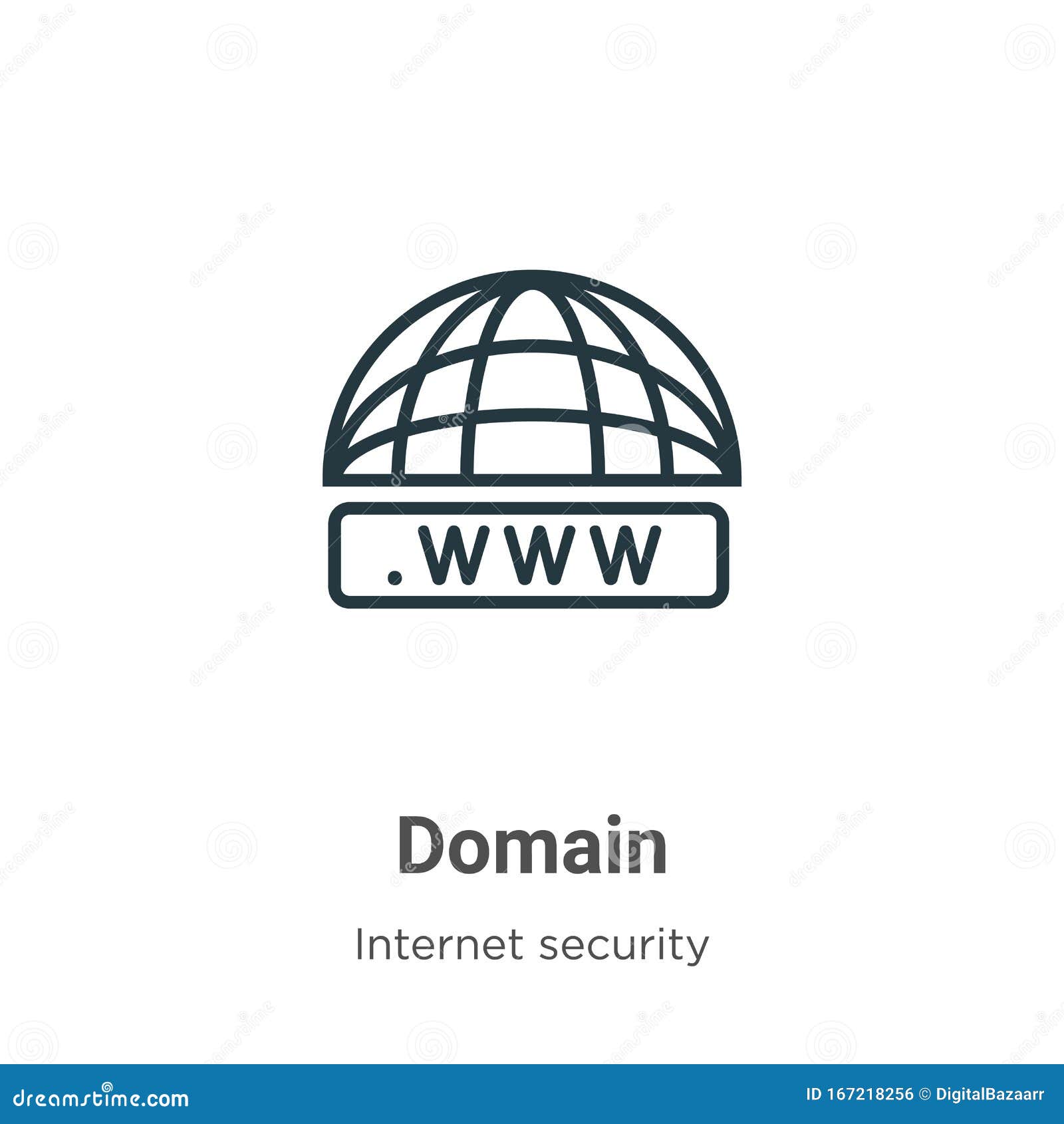 Domain Outline Icon. Simple Linear Element Illustration. Isolated Line ...