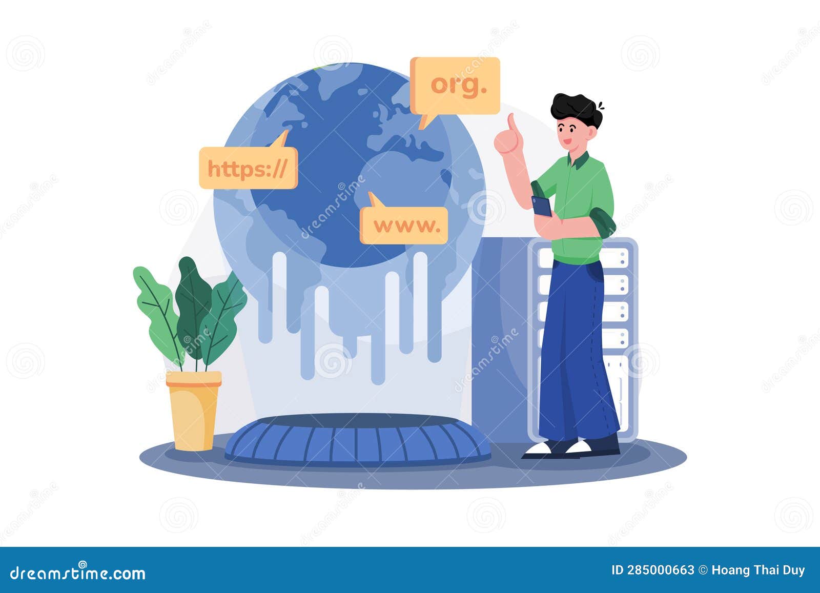 Domain Registration Illustration Concept on White Background Stock ...