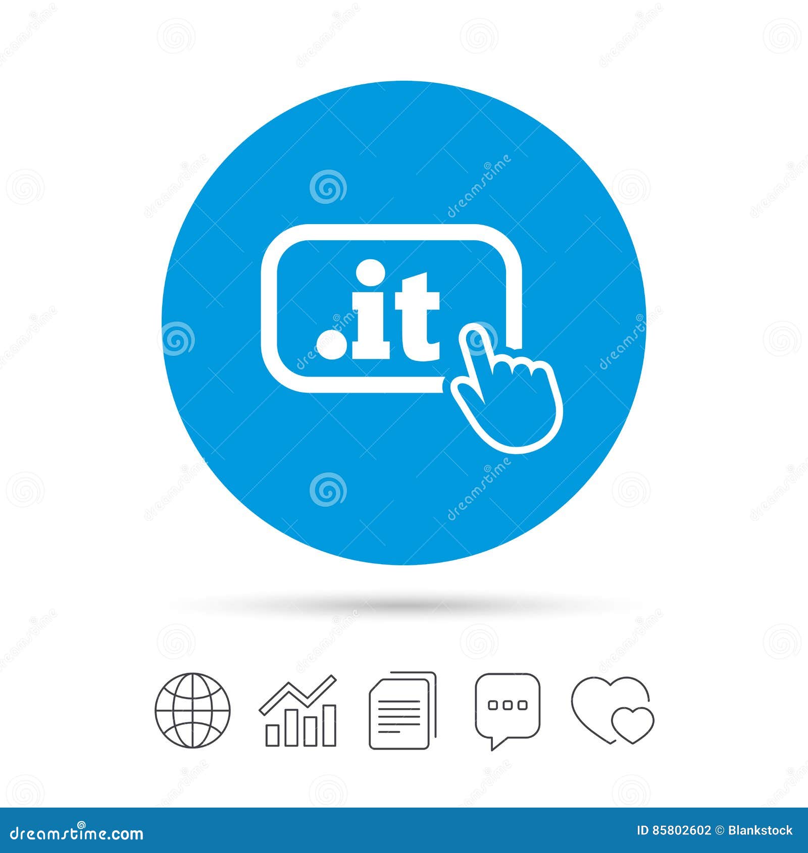 Domain it Sign Icon. Top-level Internet Domain. Stock Vector ...