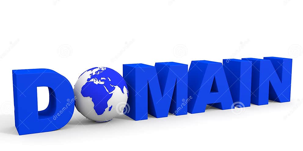 DOMAIN text. stock illustration. Illustration of letters - 52395633