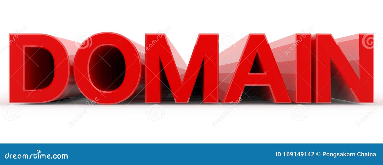 DOMAIN Word on White Background Illustration 3D Rendering Stock ...