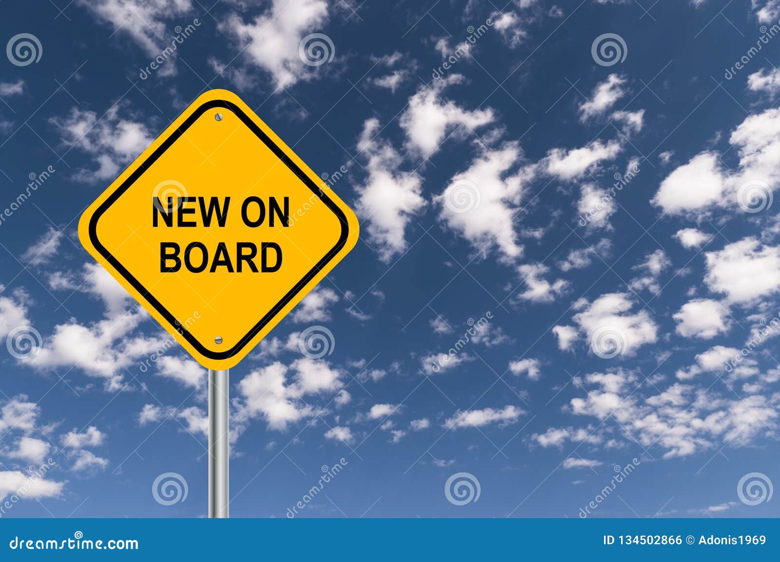 New on Board Sign stock photo. Image of board, sign - 134502866