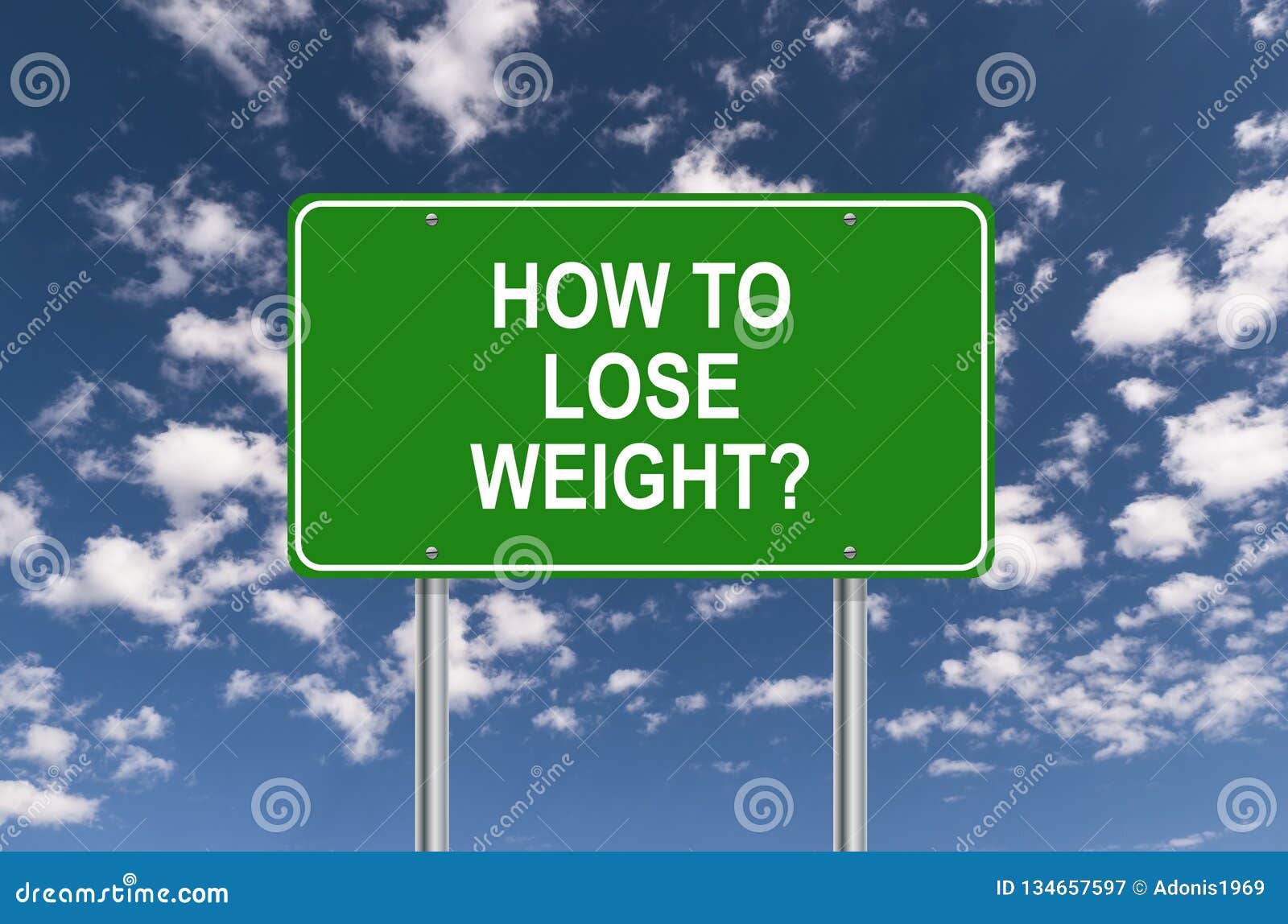 How To Lose Weight Road Sign Stock Illustration - Illustration of ...