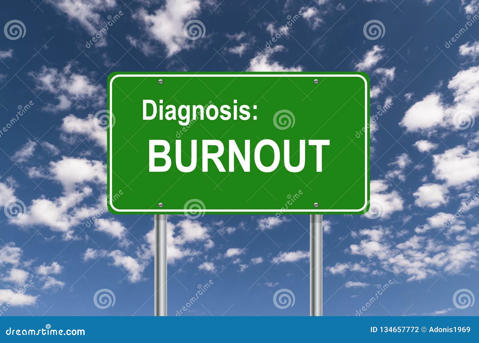 Burnout Warning Sign Vector Illustration | CartoonDealer.com #32674880