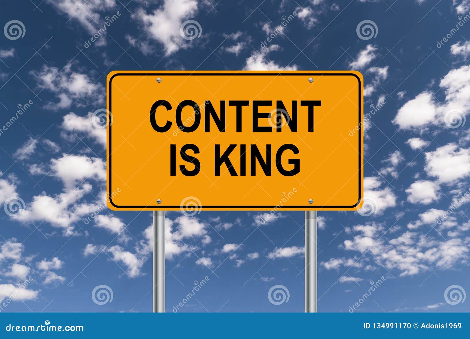 Content is king stock illustration. Illustration of marketplace - 134991170