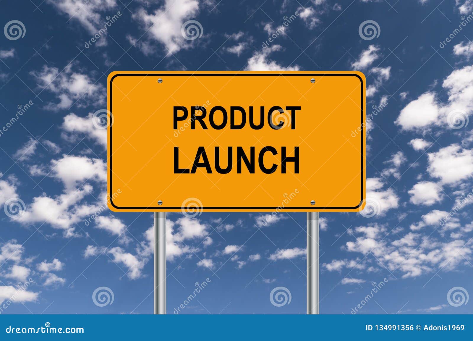 Product launch sign stock photo. Image of product, location - 134991356