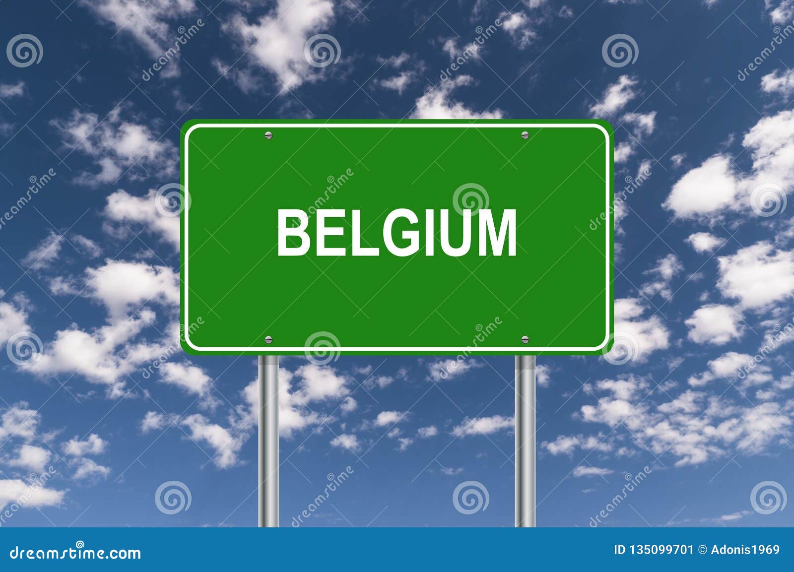 Belgium road sign stock illustration. Illustration of journey - 135099701