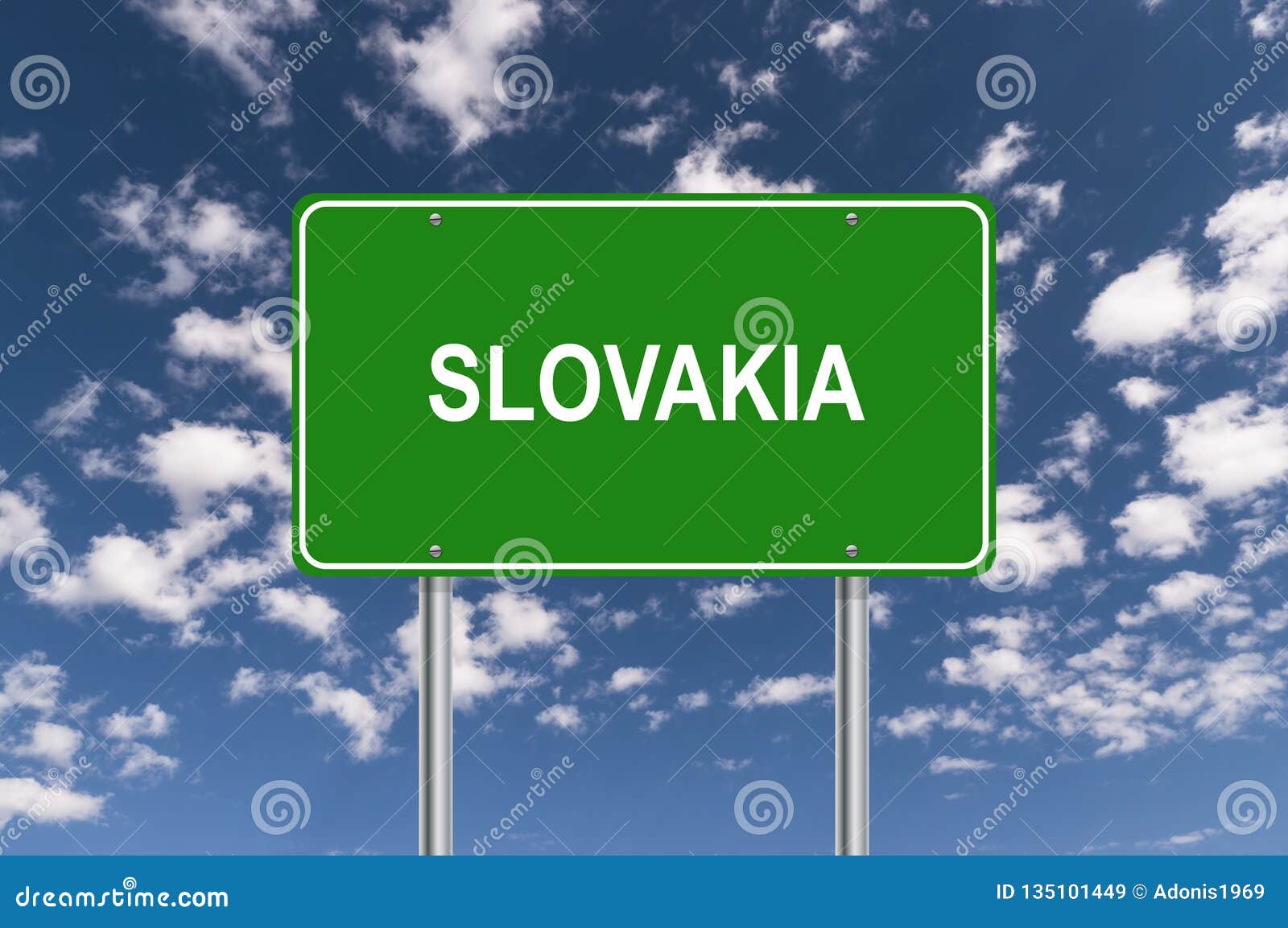 Slovakia sign stock image. Image of slovakia, billboard - 135101449