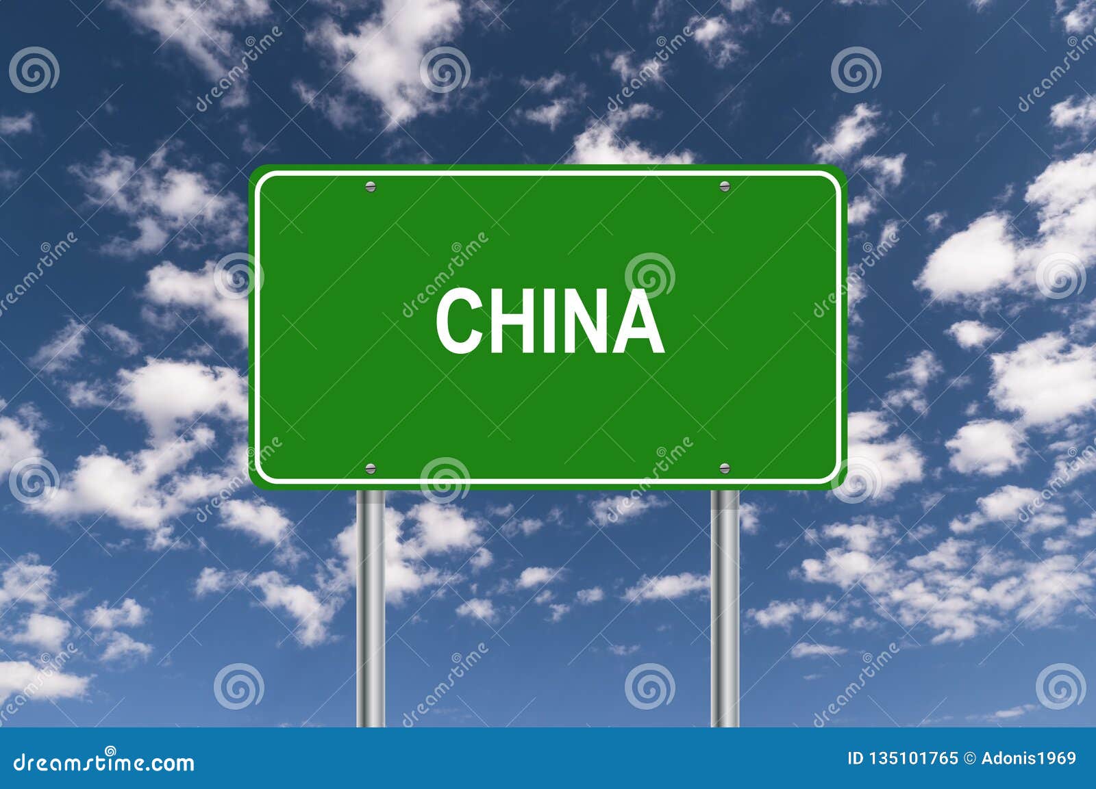China signpost stock image. Image of destination, asia - 135101765