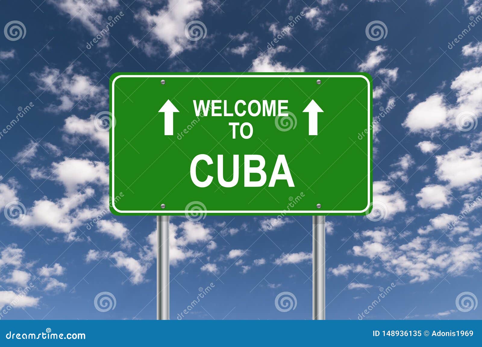 Welcome to cuba stock illustration. Illustration of immigrant - 148936135