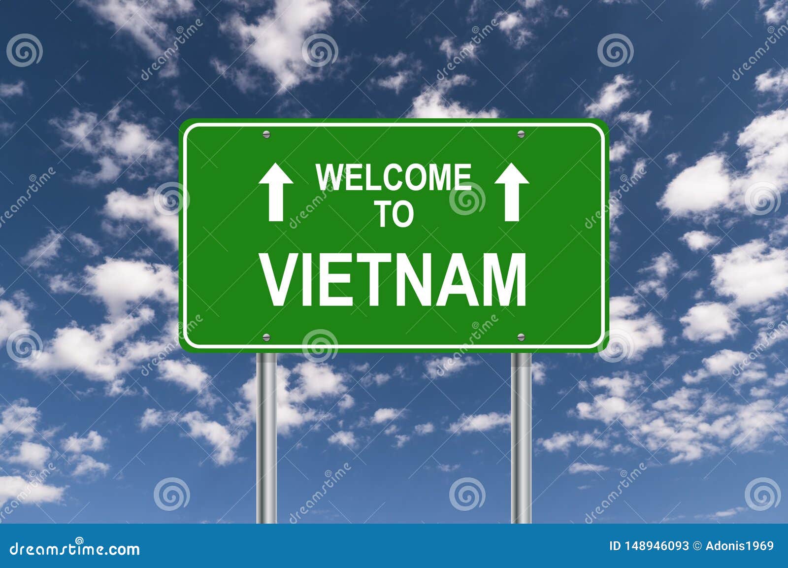 Welcome to vietnam stock illustration. Illustration of flag - 148946093
