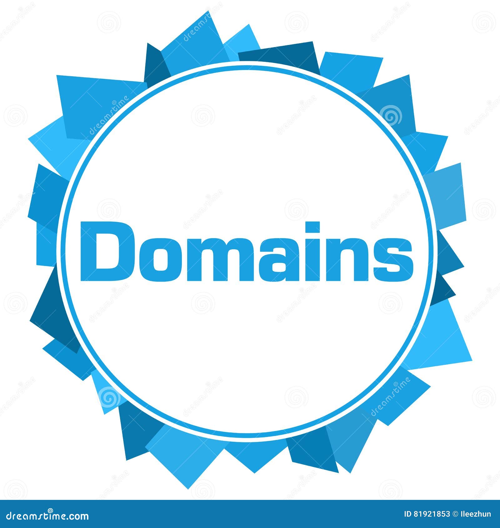Domains Blue Random Shapes Circle Stock Illustration - Illustration of ...