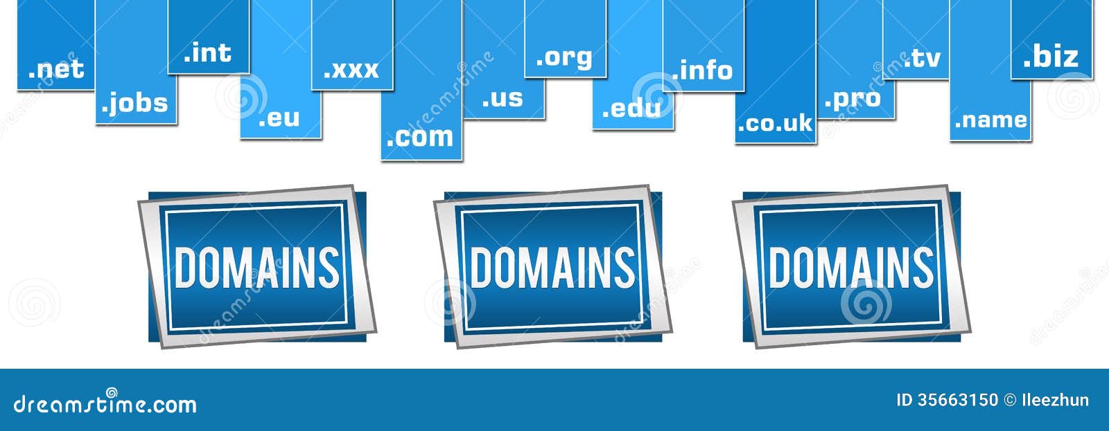 Domains Blue Stripe Banner stock illustration. Illustration of graphics ...