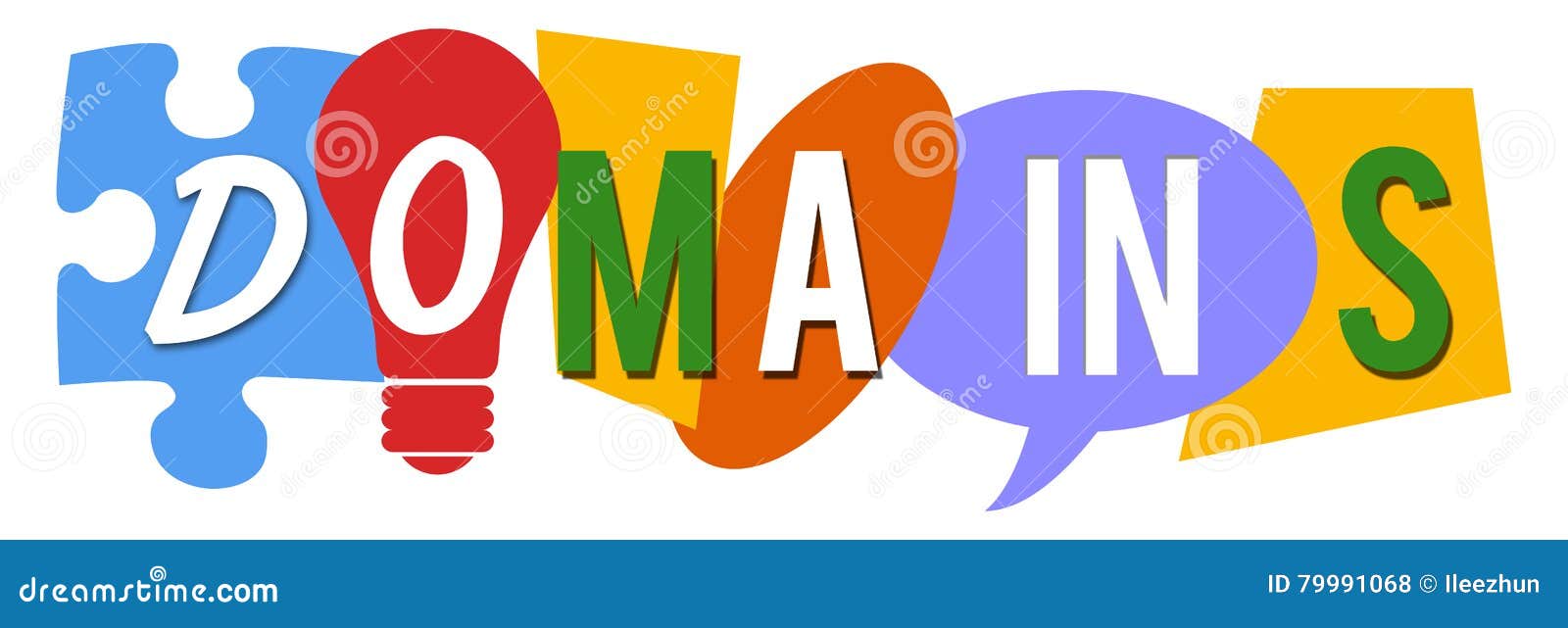 Domains Word Cloud Colorful Comment Symbol Stock Photography ...