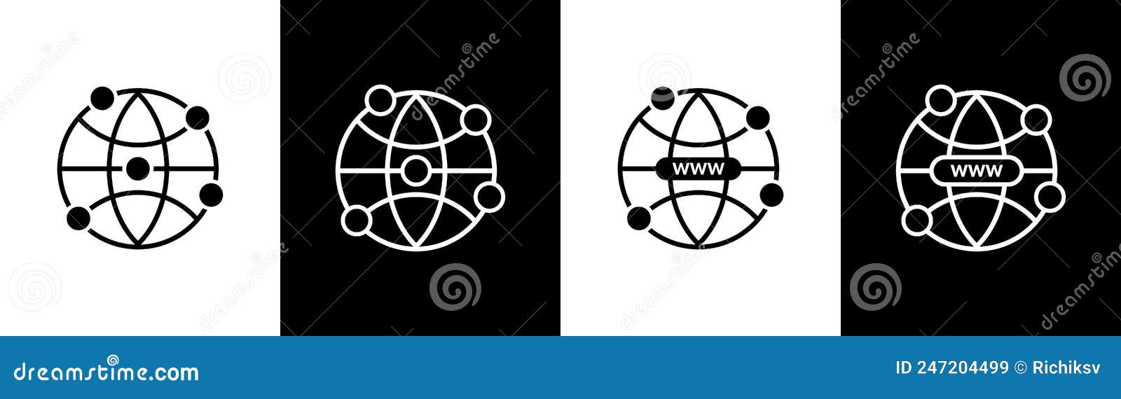 Domains Icon Collection Of Outline Thin Line Symbol Or Sign Cartoon ...