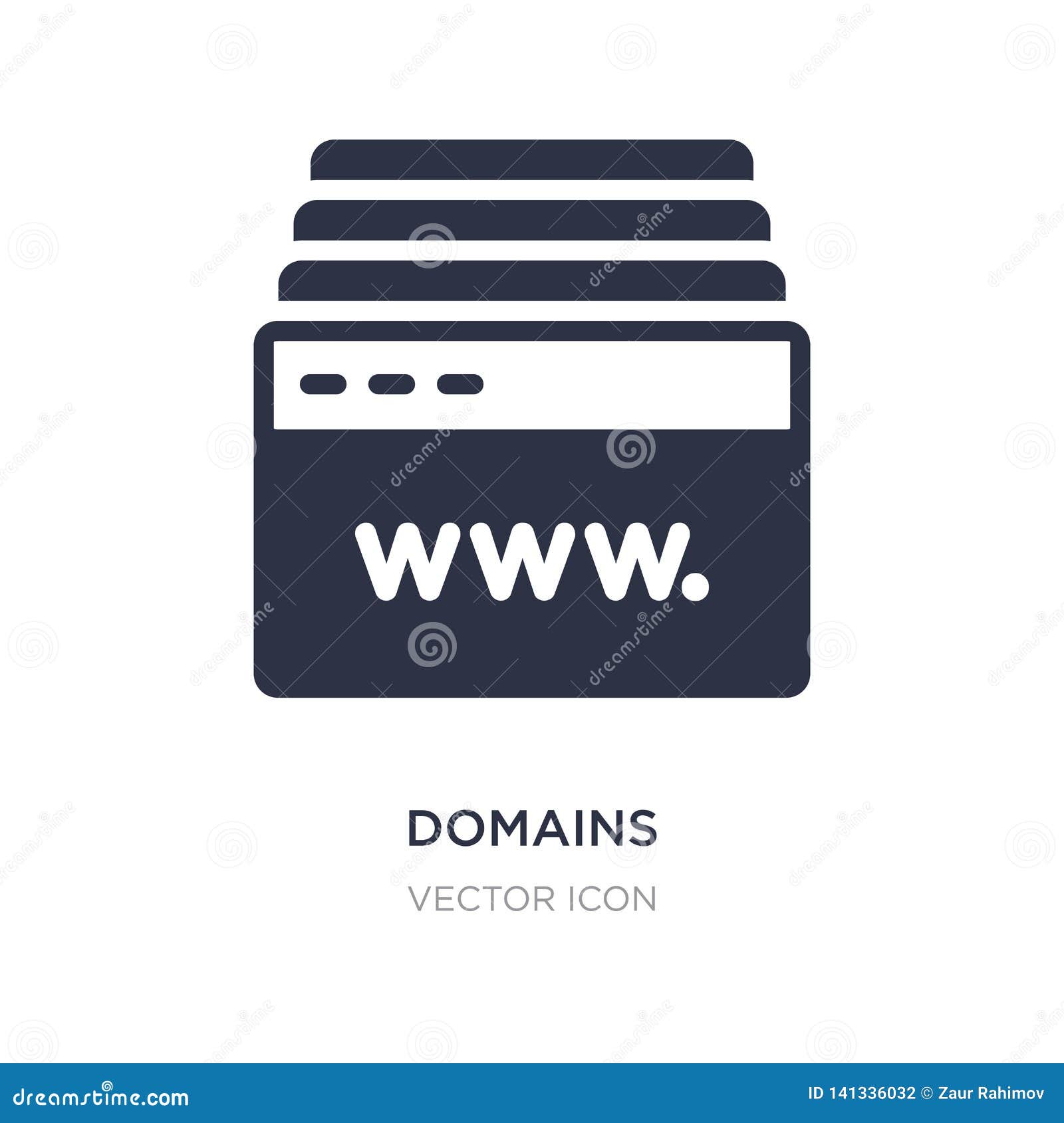 Domains Icon Collection Of Outline Thin Line Symbol Or Sign Cartoon ...