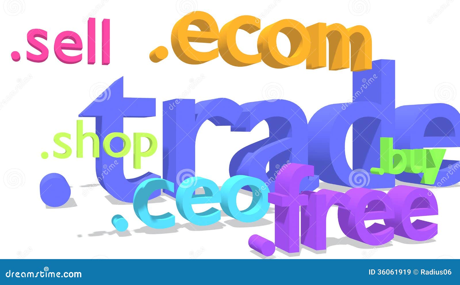 Domains trade theme stock illustration. Illustration of computer - 36061919