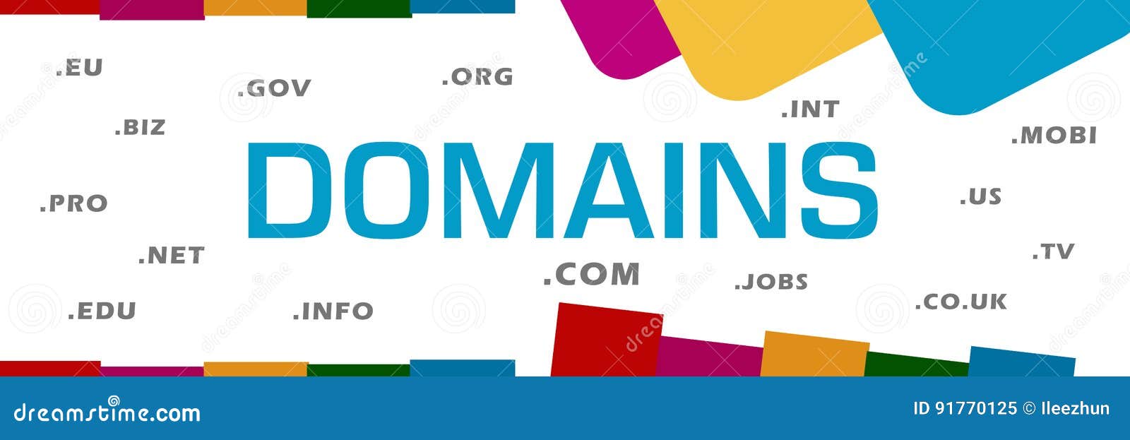 Domains Word Cloud Colorful Comment Symbol Stock Photography ...