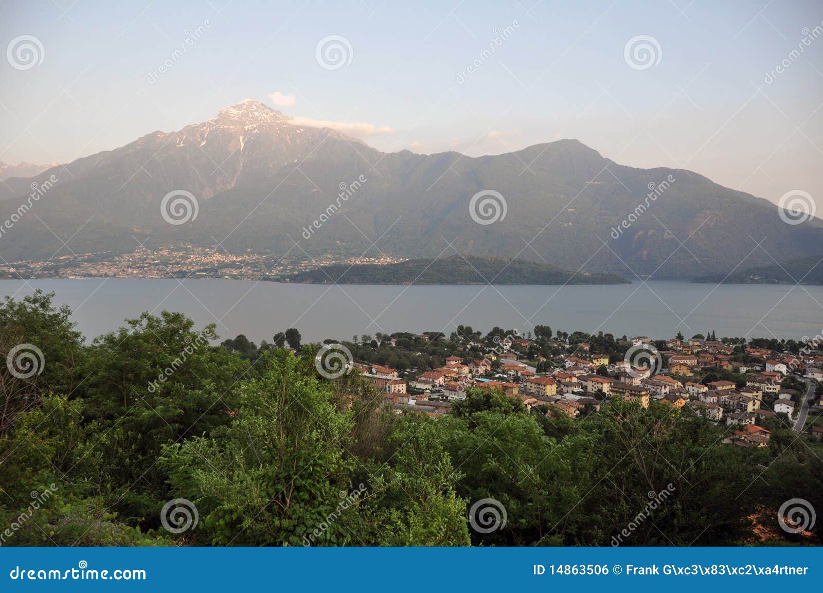 Domaso, Lake Como stock photo. Image of mountain, lake - 14863506