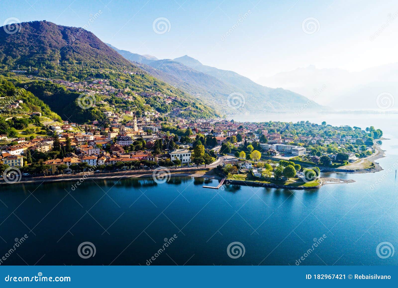 Domaso - Lake Como it stock image. Image of postcard - 182967421