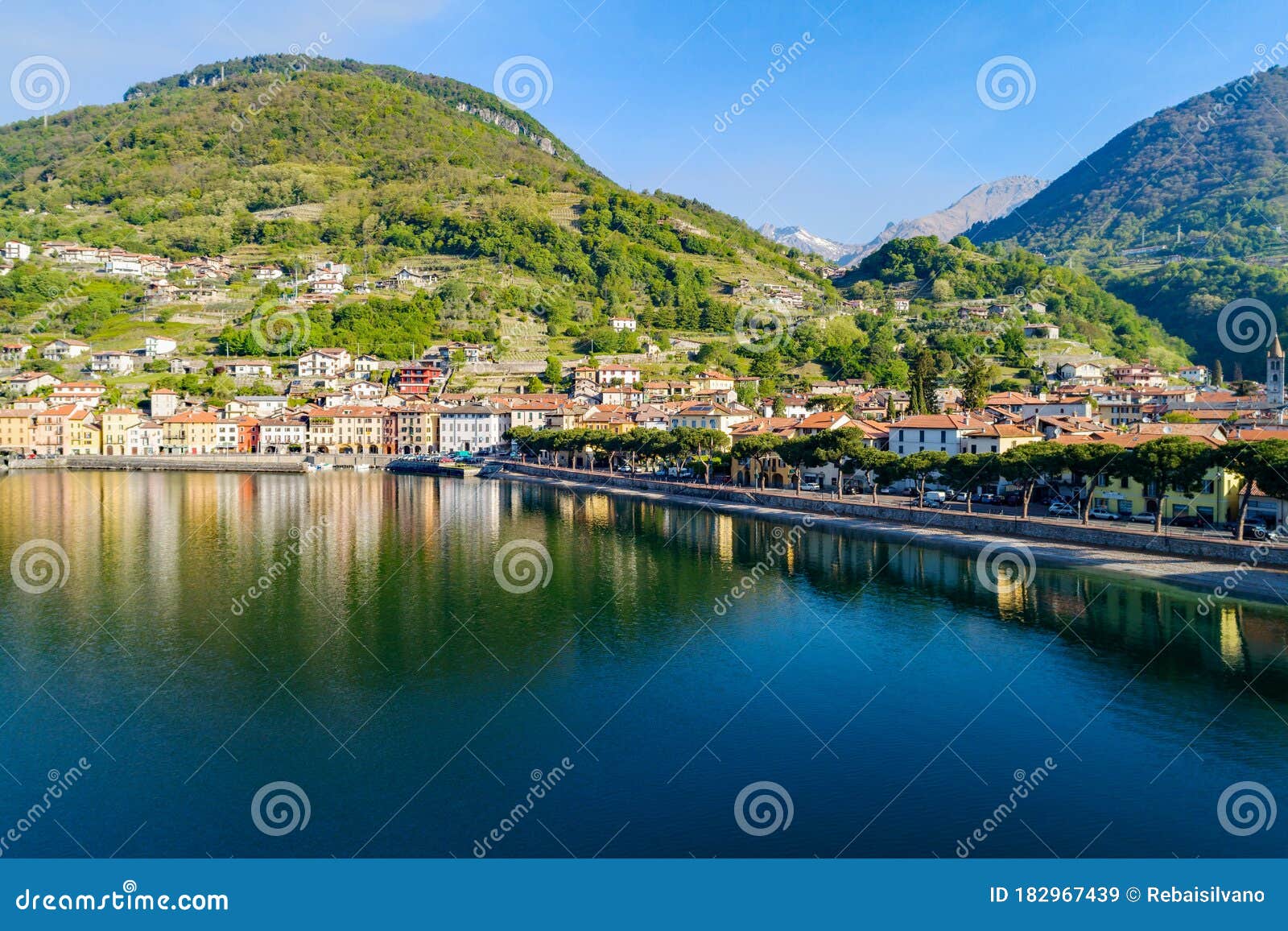 Domaso - Lake Como it stock image. Image of europe, lakefront - 182967439