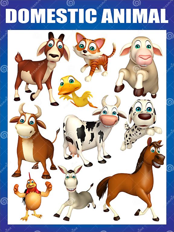 Domastic animal chart stock illustration. Illustration of sheep - 70061728