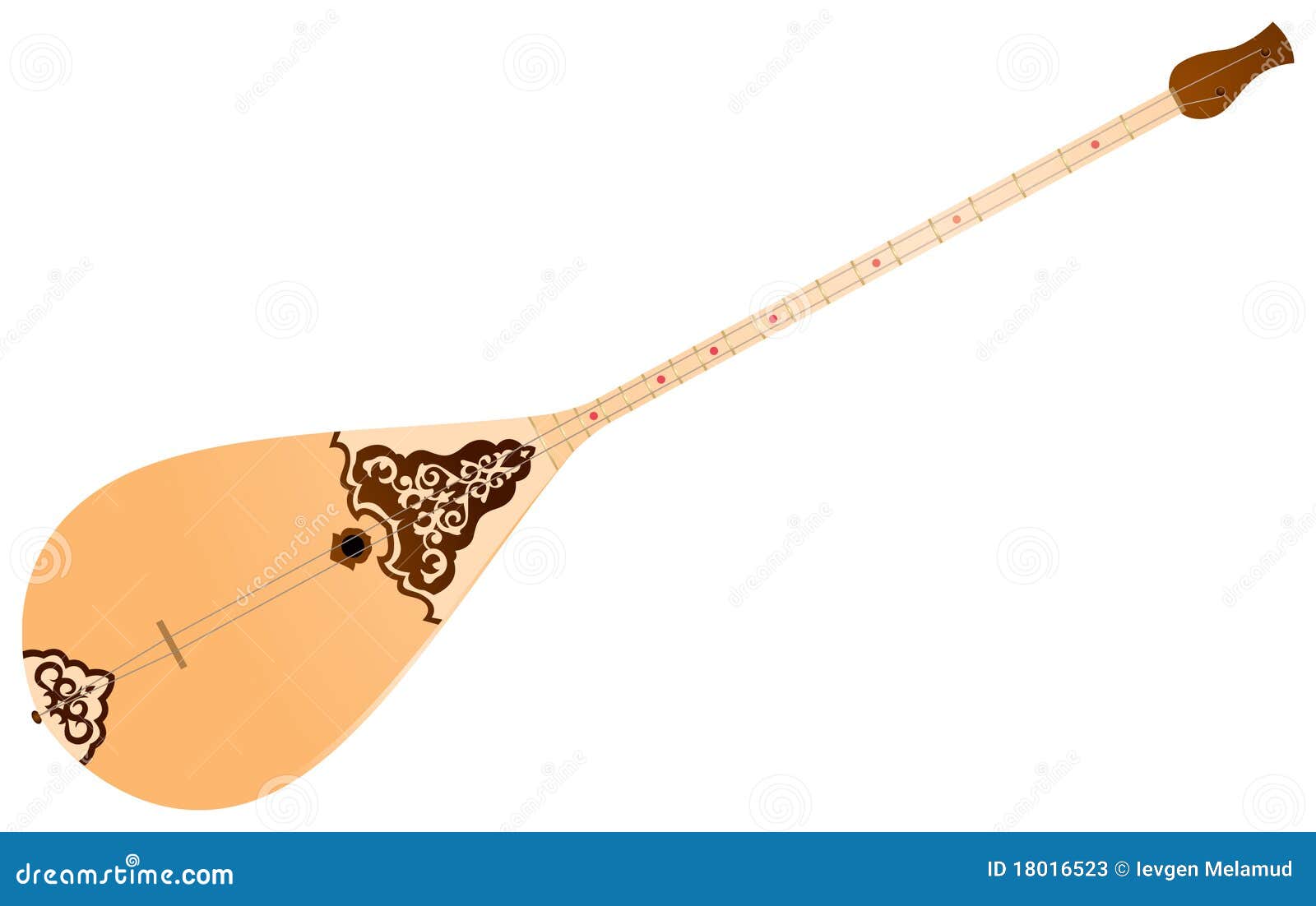 Dombra, Instrument Musical Traditionnel Illustration de Vecteur ...