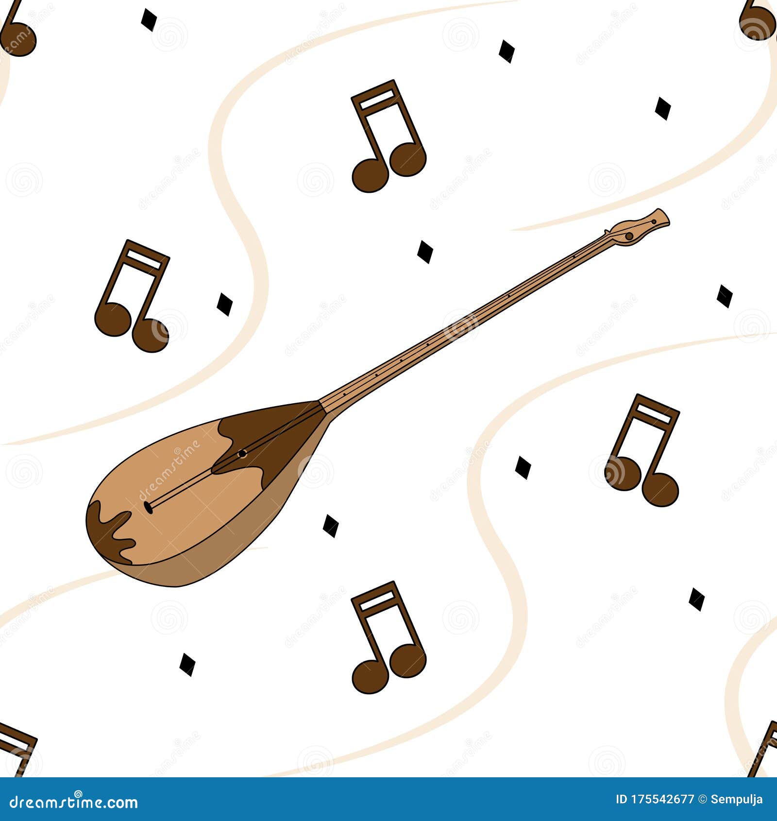 Dombra, The National Musical String Instrument On White Background ...