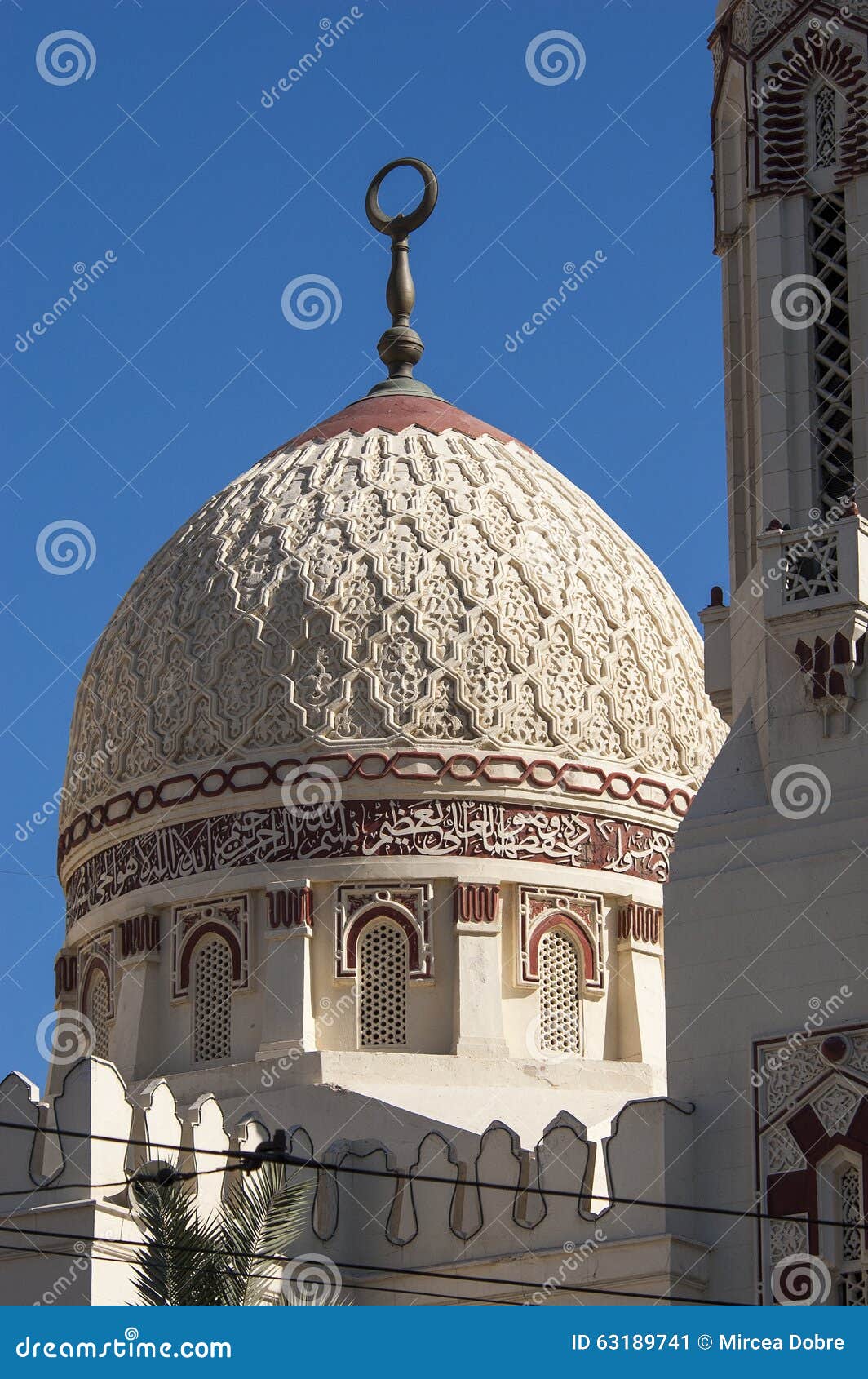 Dome of Abu El-Abbas El-Morsi Mosque, Alexandria, Egypt. Stock Image ...